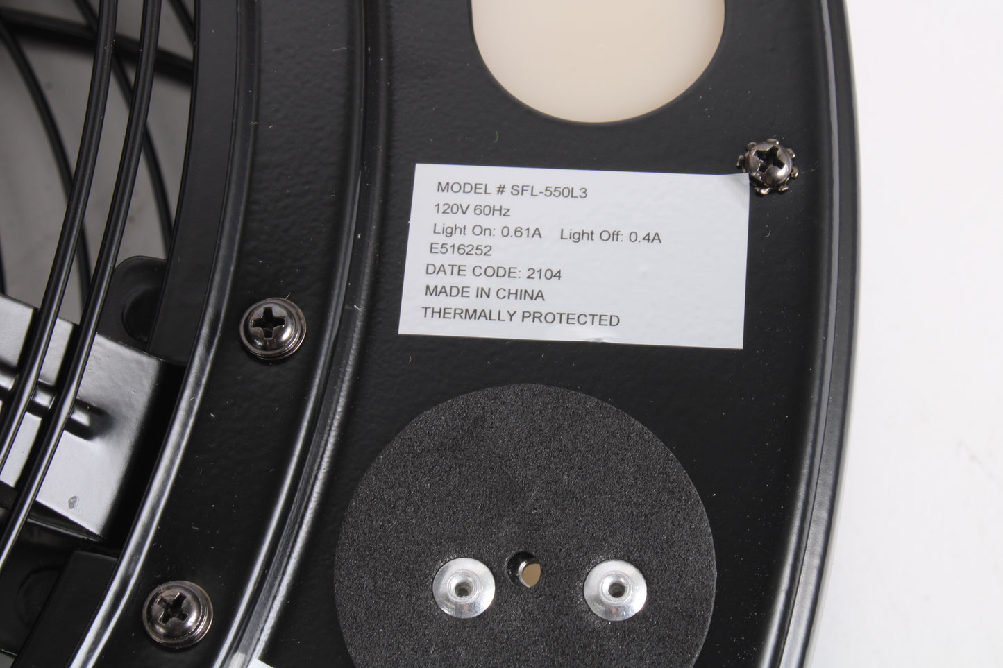 Windara SPL-550L3 22in LED Indoor/Covered Outdoor Black Ceiling Fan Ne ...