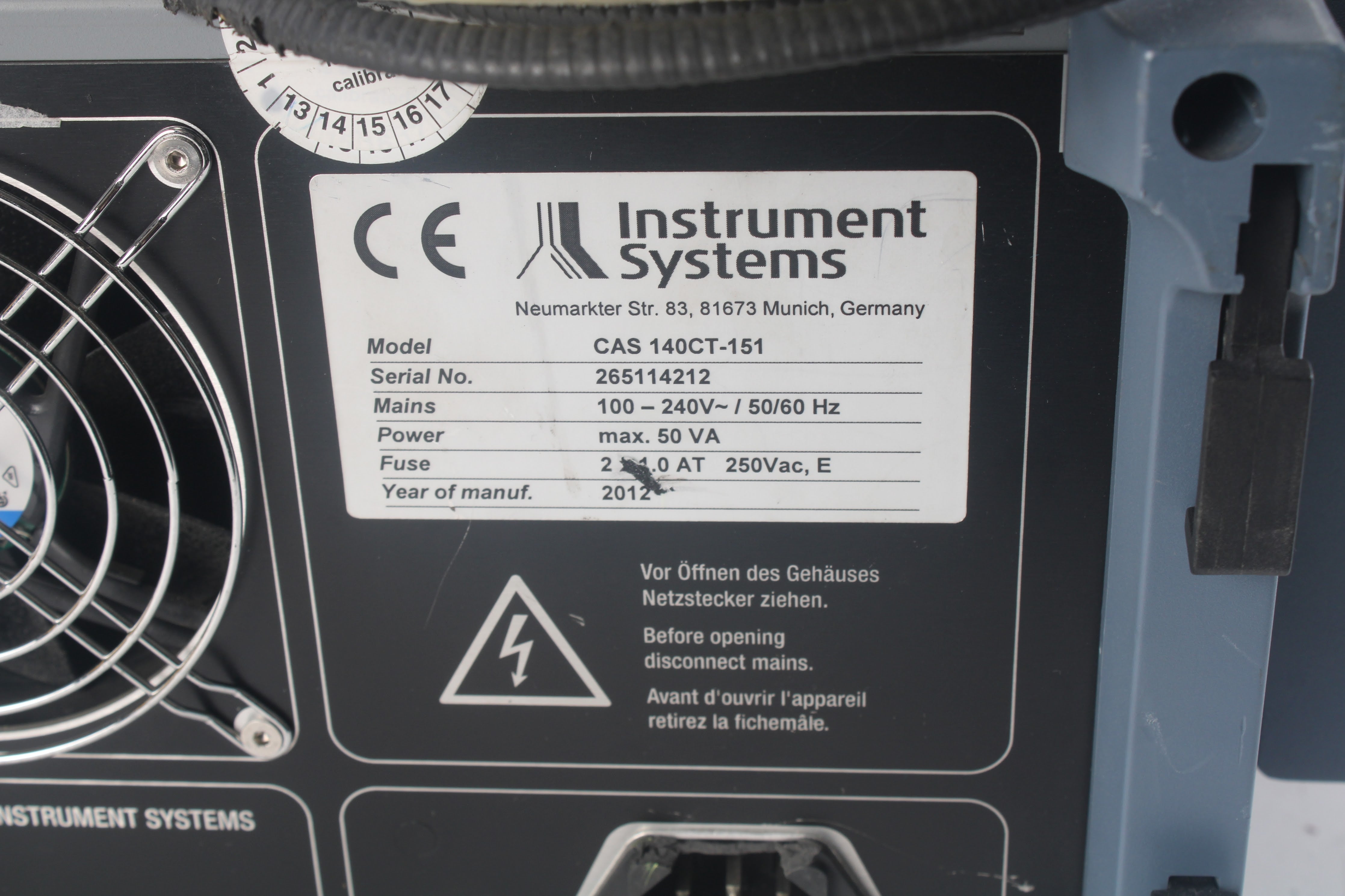 Instrument Systems CAS 140CT-151 Spectrometer W/ TOP 150 Telescopic Pr – NTC Tech