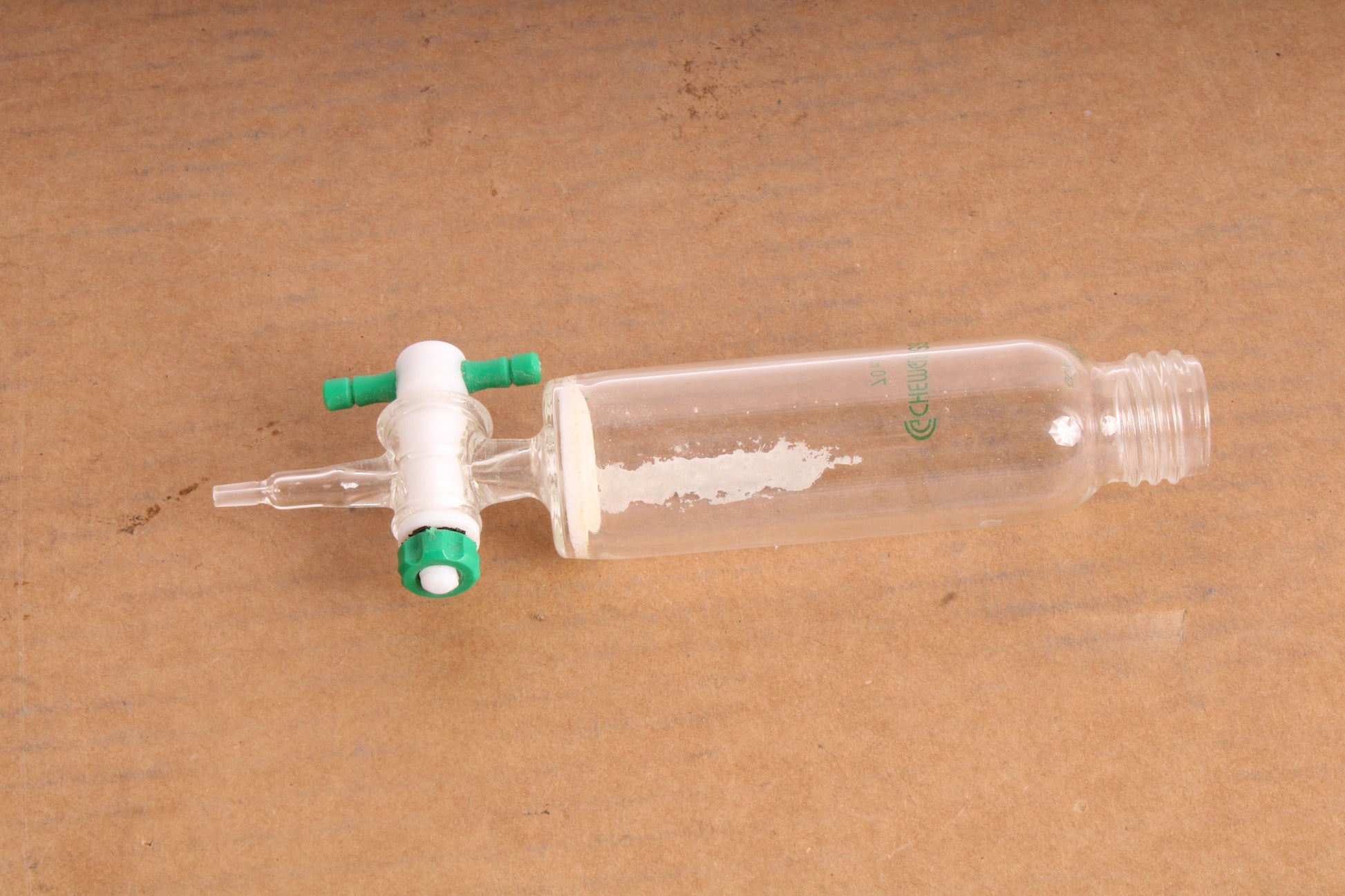 Chemglass 70ml Peptide Synthesis Vessel, Solid Phase, Luer, C Frit GL ...