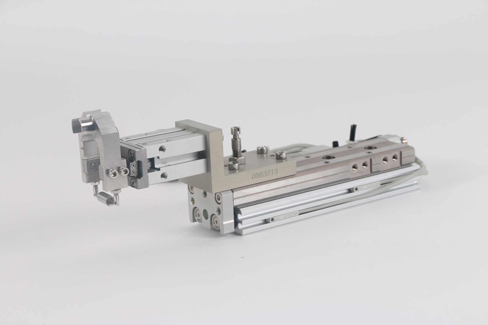 SMC MXQ12-75A Slide Cylinder W/ MHZ2-16D Pneumatic Air Gripper Cylinde ...