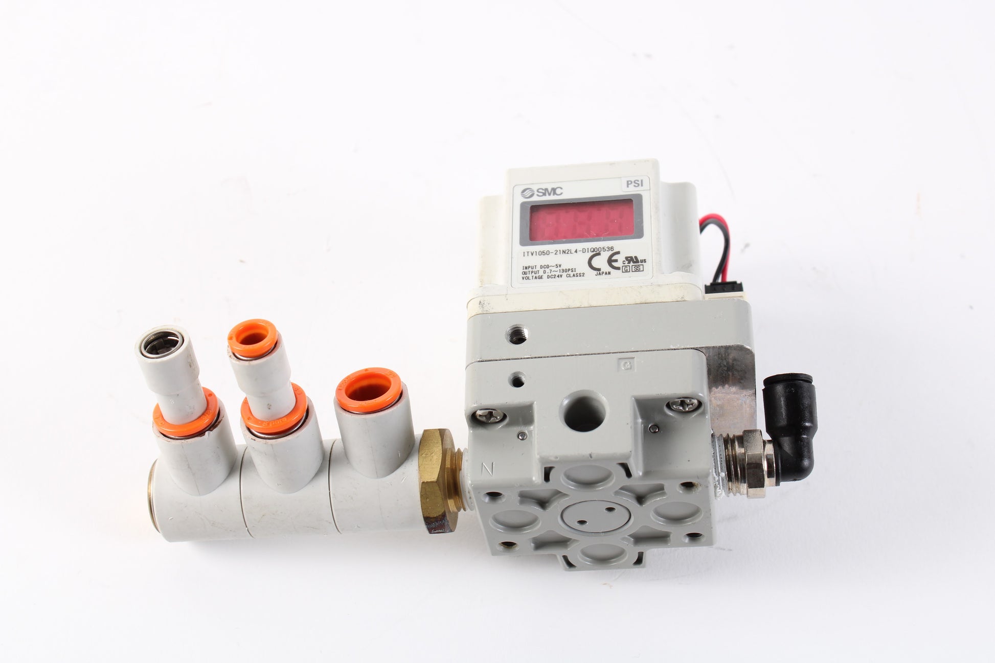SMC ITV1050-21N2l4-DIQ00536 Electro Pneumatic Regulator W/ Adapter ...