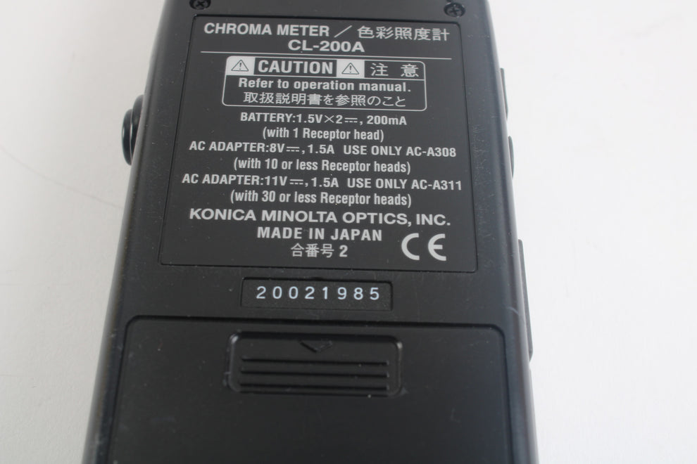 Konica Minolta CL-200A Chroma Meter With Meter Head / Color Temp - Lan ...