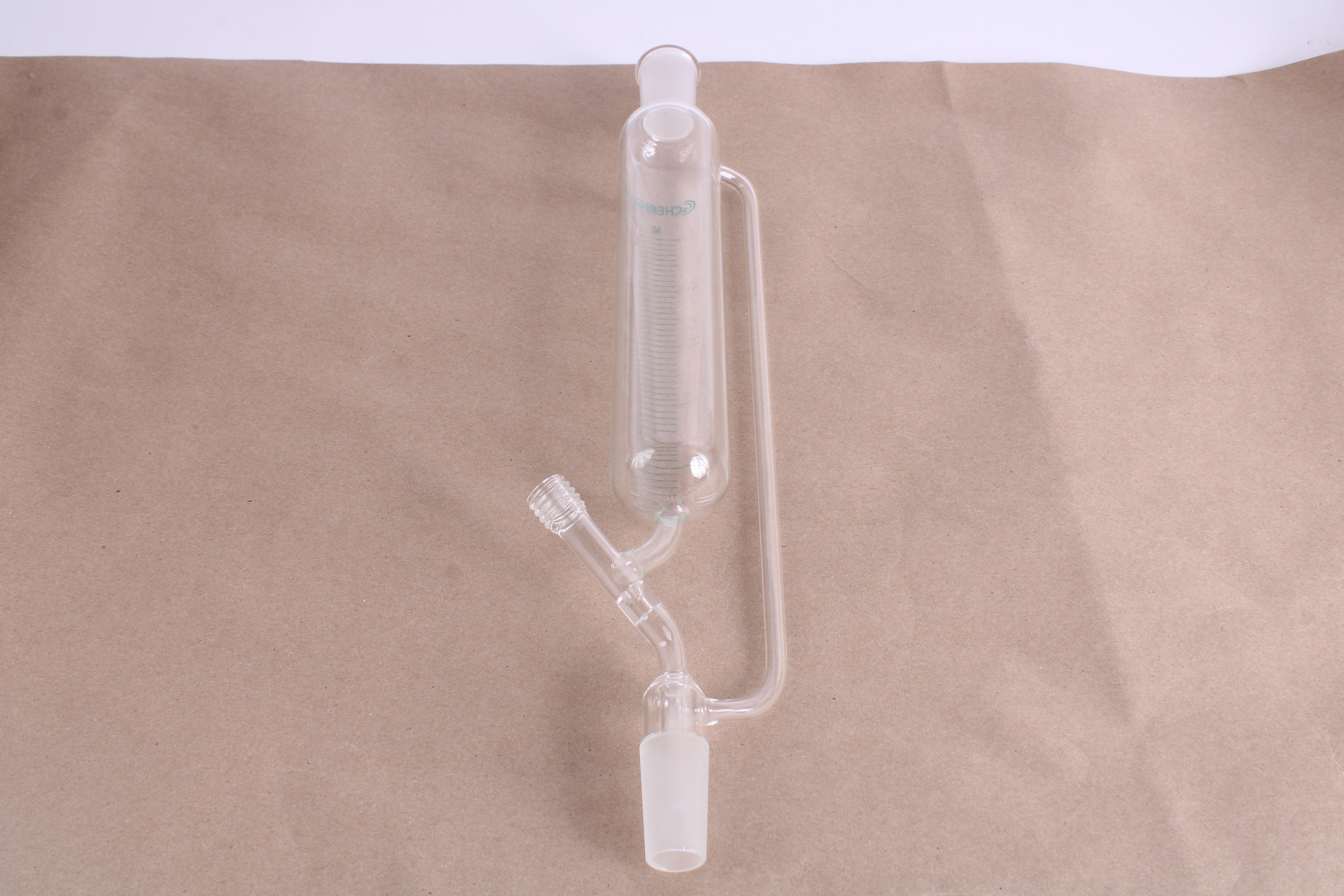 Chemglass 250mL Addition Funnel Graduated 24/40 0-4mm PTFE Valve CG-17 ...