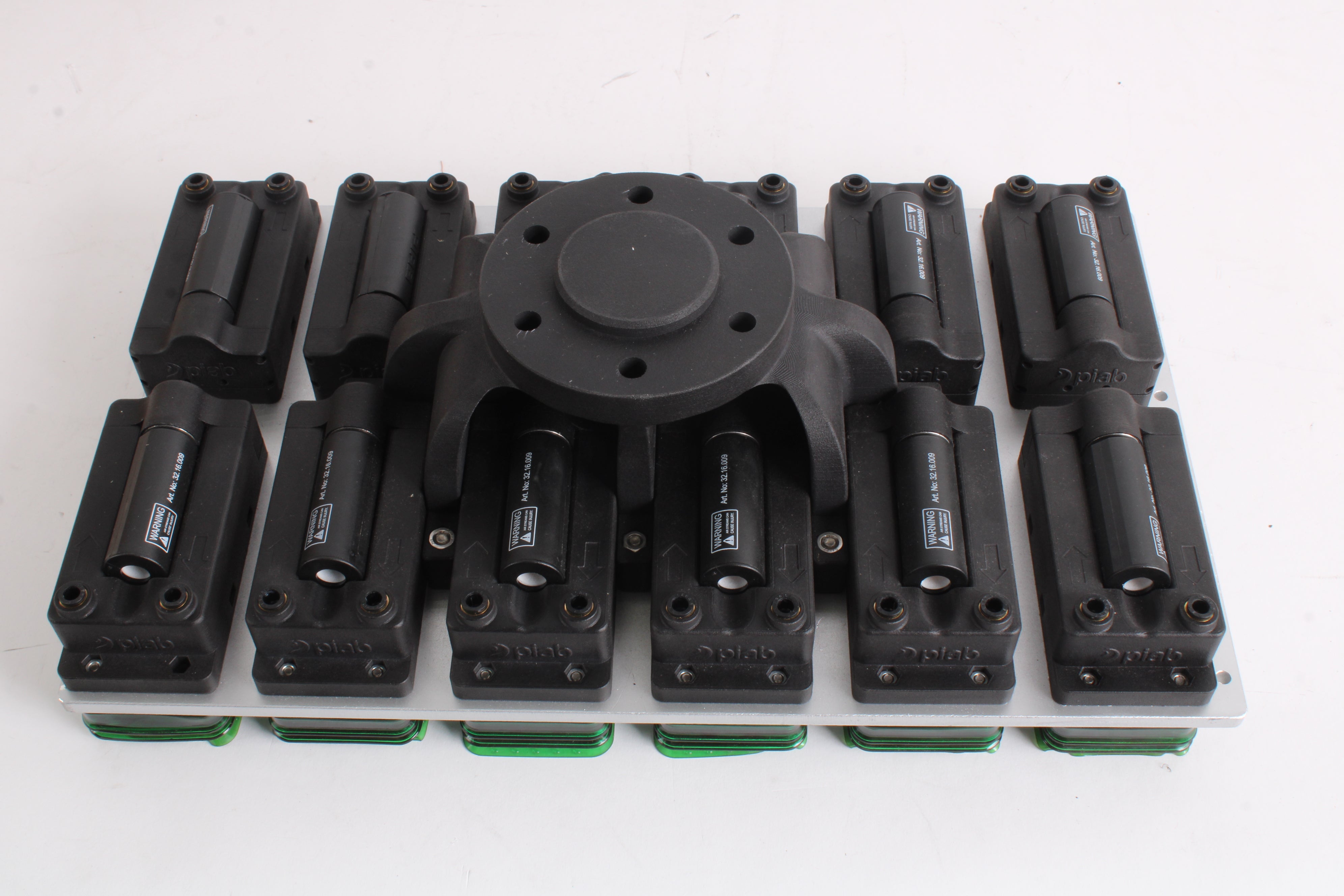 Custom Robot Vacuum Gripper w/ 12x Piab Suction Cups and 12x 32.16.009 – NTC Tech
