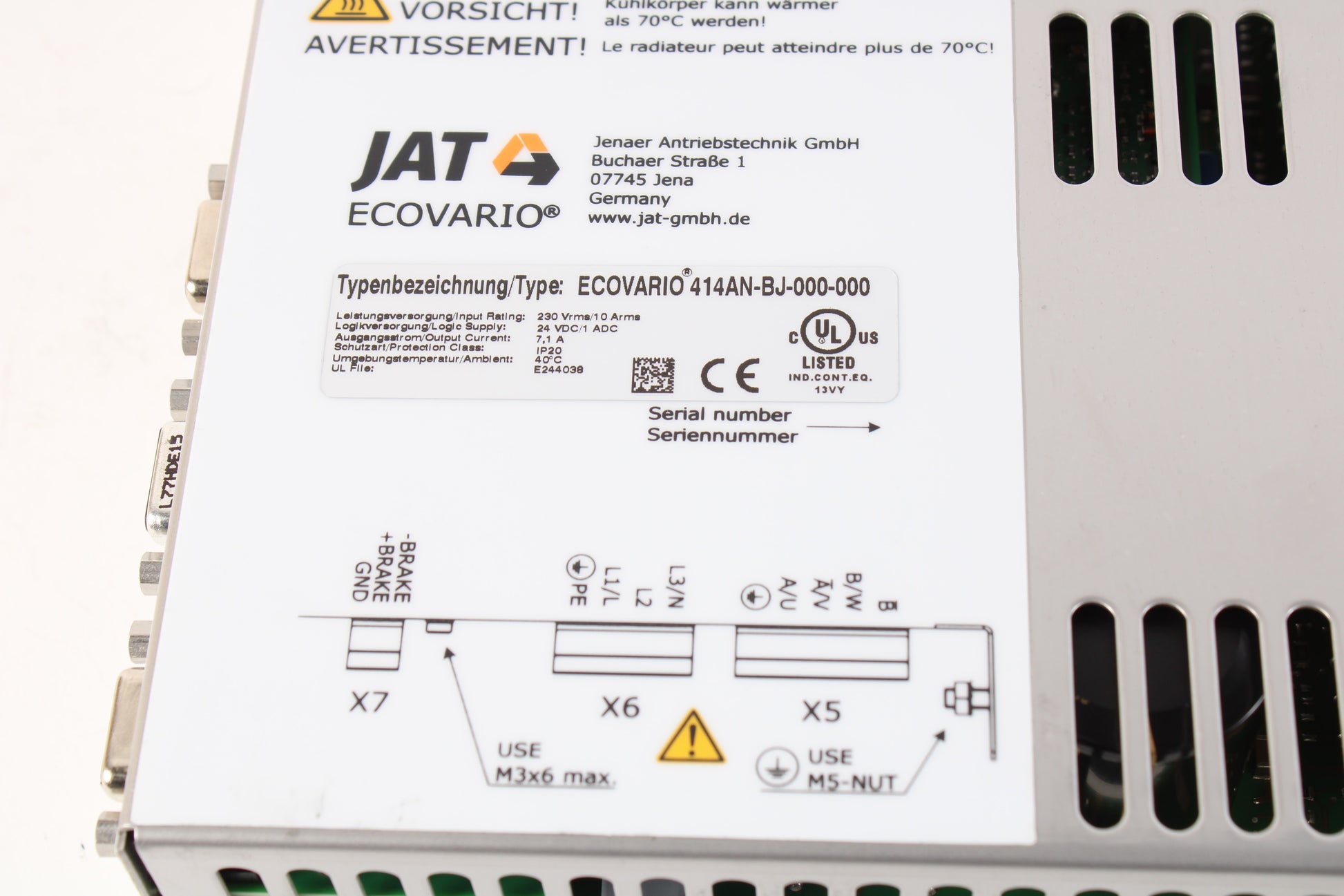 Jenaer Antriebstechnik Ecovario 414AN-BJ-000-000 Servo Amplifier – NTC Tech