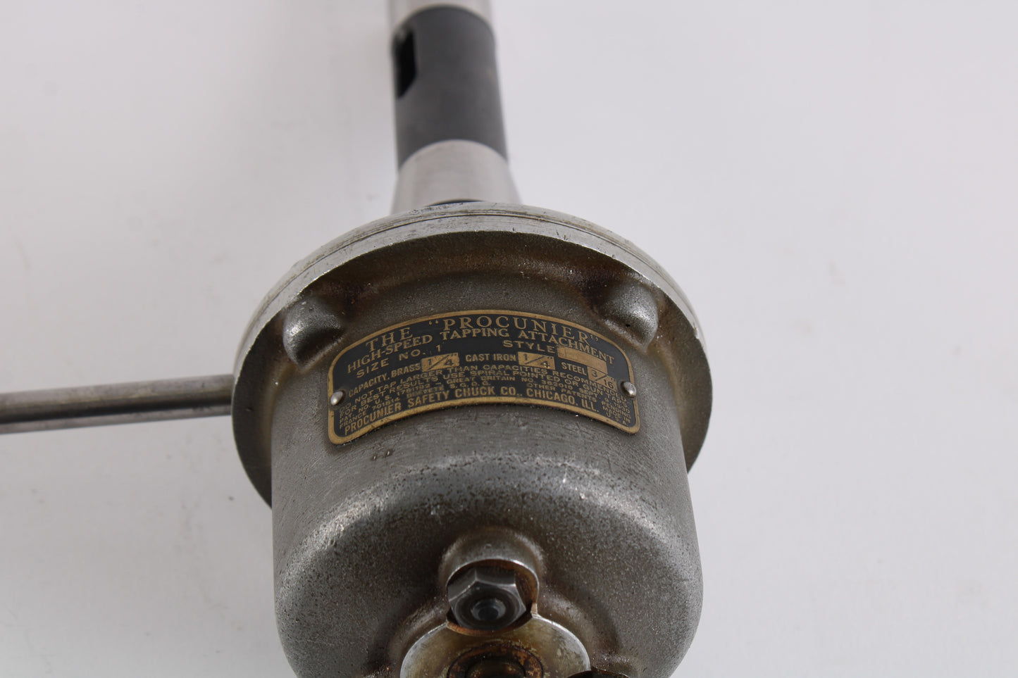 Procunier High-Speed Tapping Attachment Capacity Brass 1/4 Iron 1/4 St ...