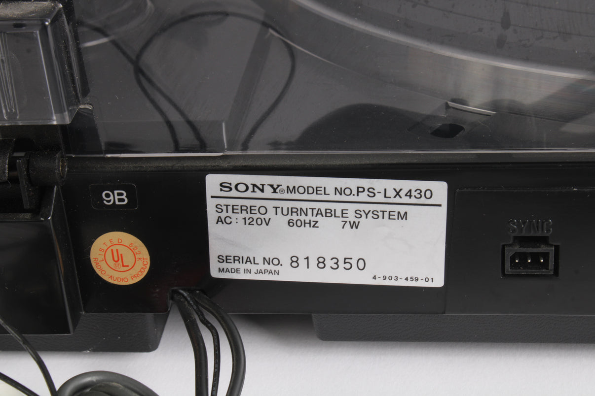 Sony PS-LX430 fully Automatic Stereo Turntable System W/ Stanton D71EE ...