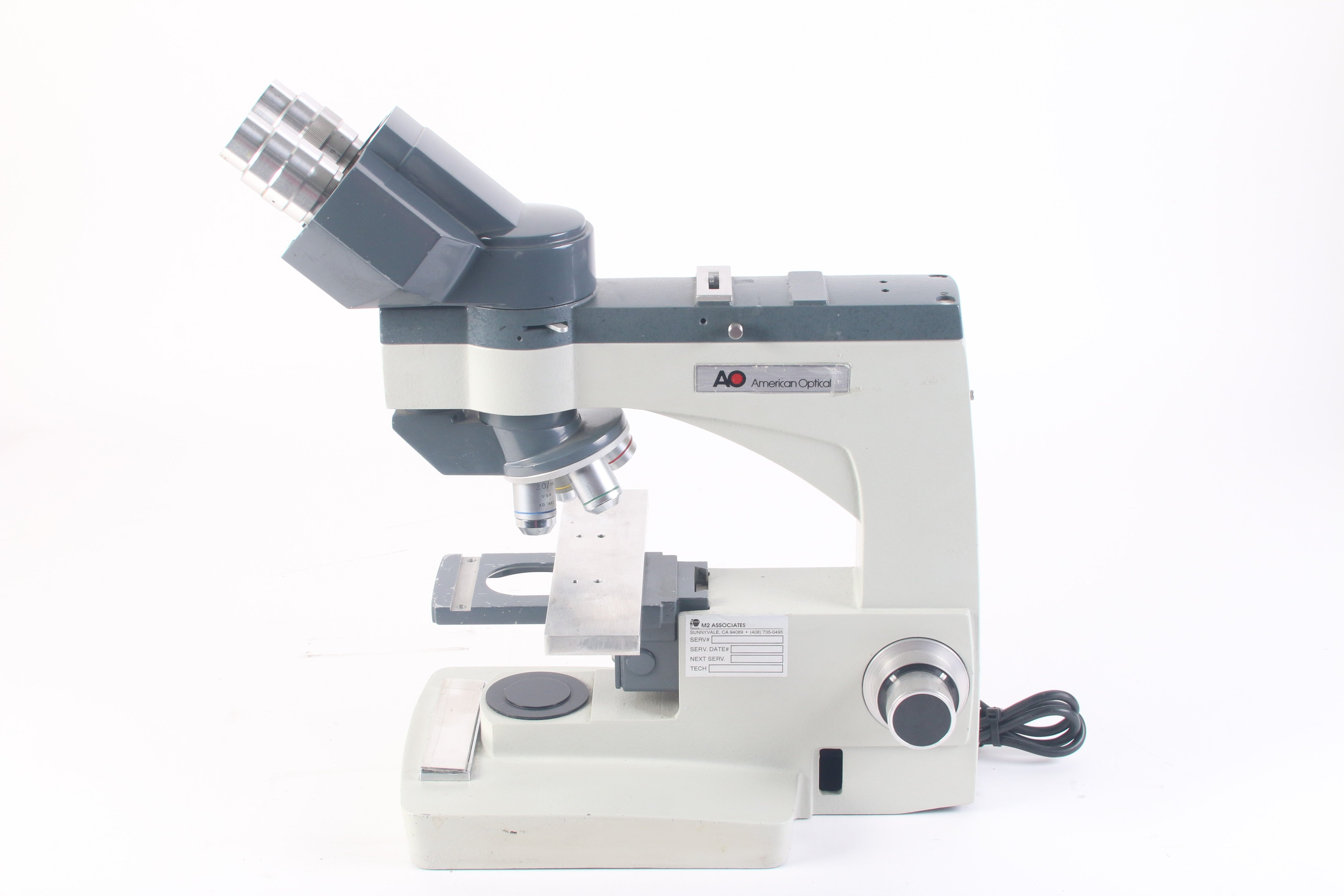 American Optical MicroStar Microscope + 1872 Illuminator Base W/ 4x Ob ...