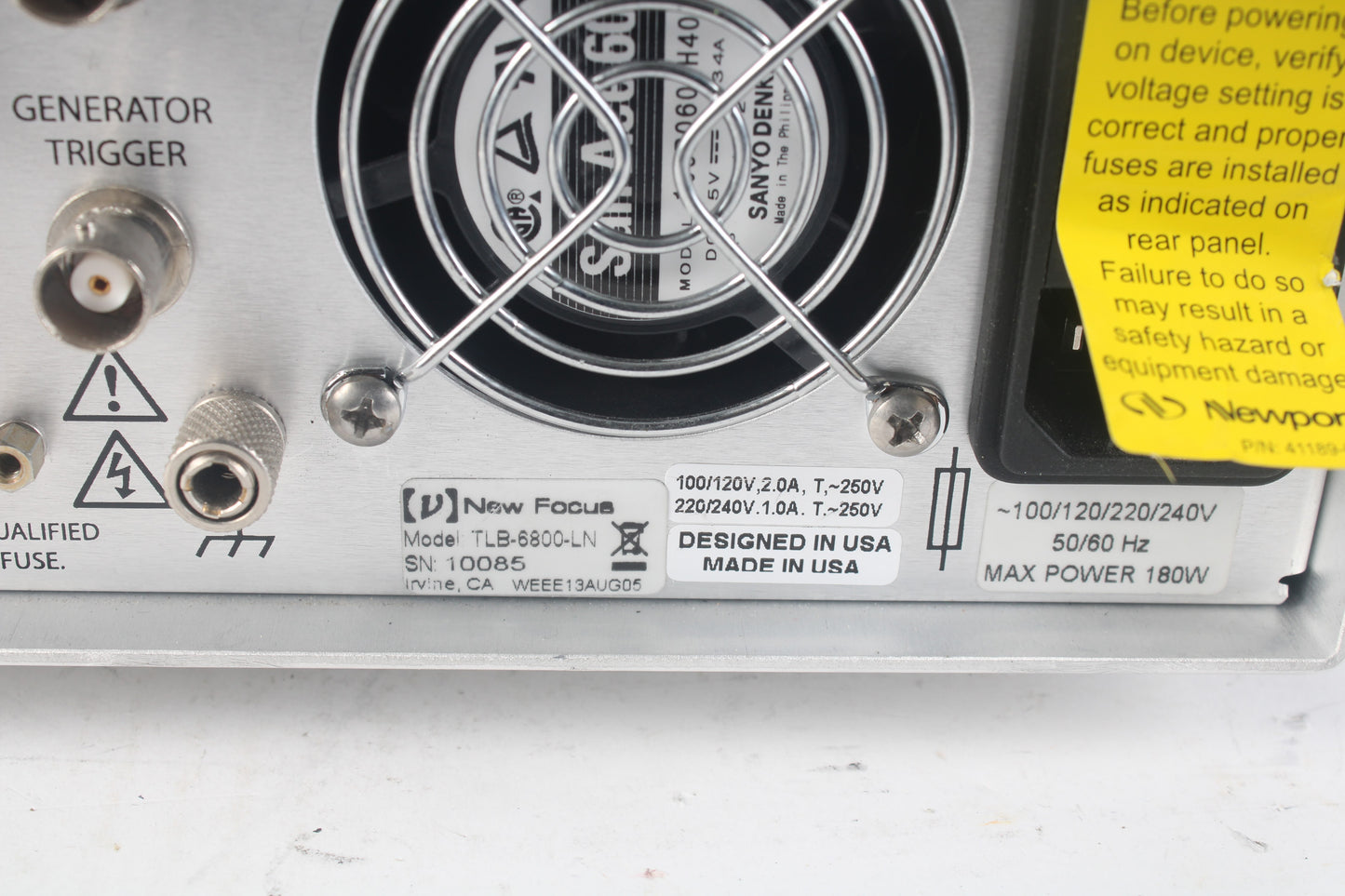 Newport / New Focus TLB-6800-LN Tunable Diode Laser Controller With Ke ...