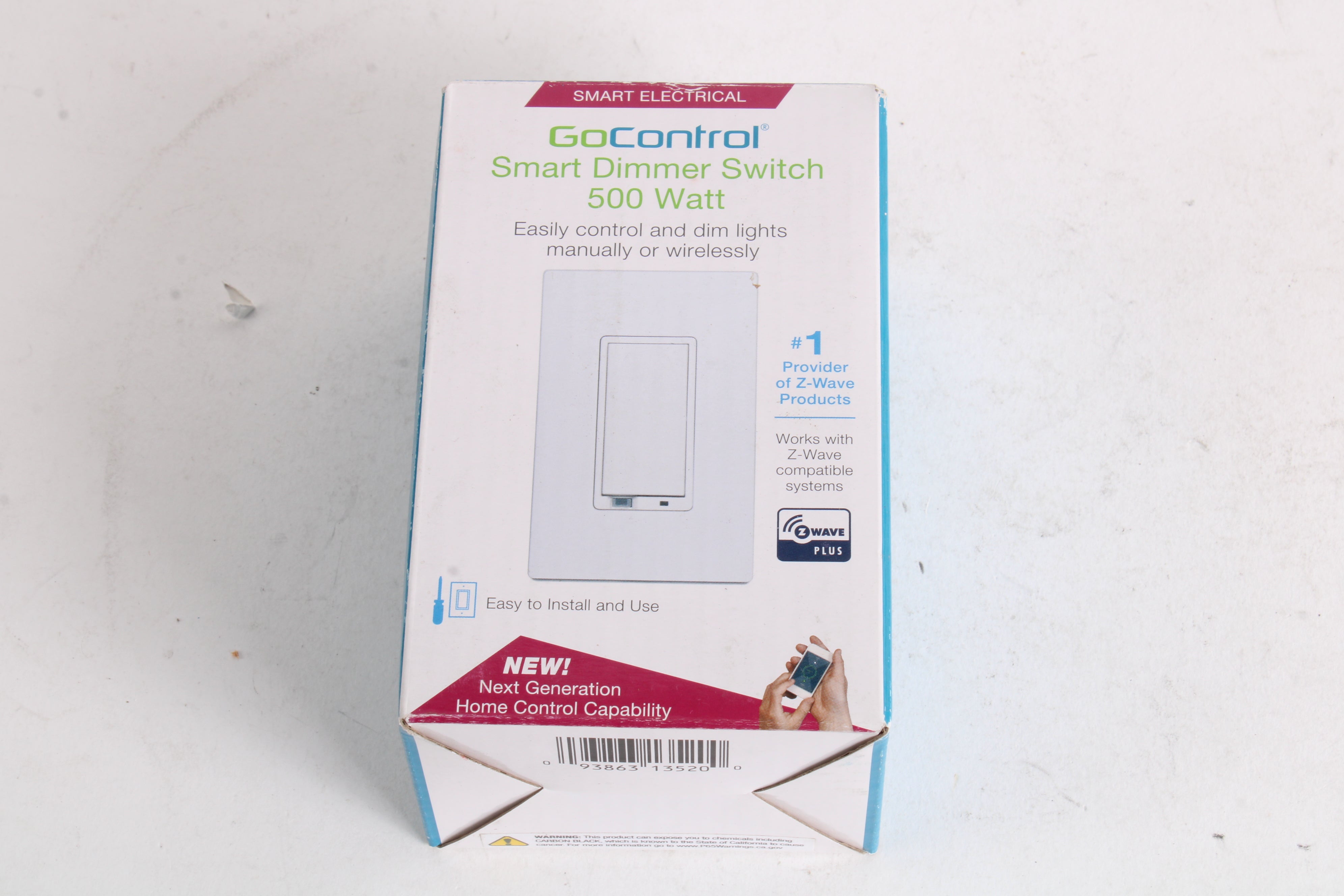 GoControl WD500Z5-1 Smart Dimmer Switch 500 Watt 093863135200 - NEW ...