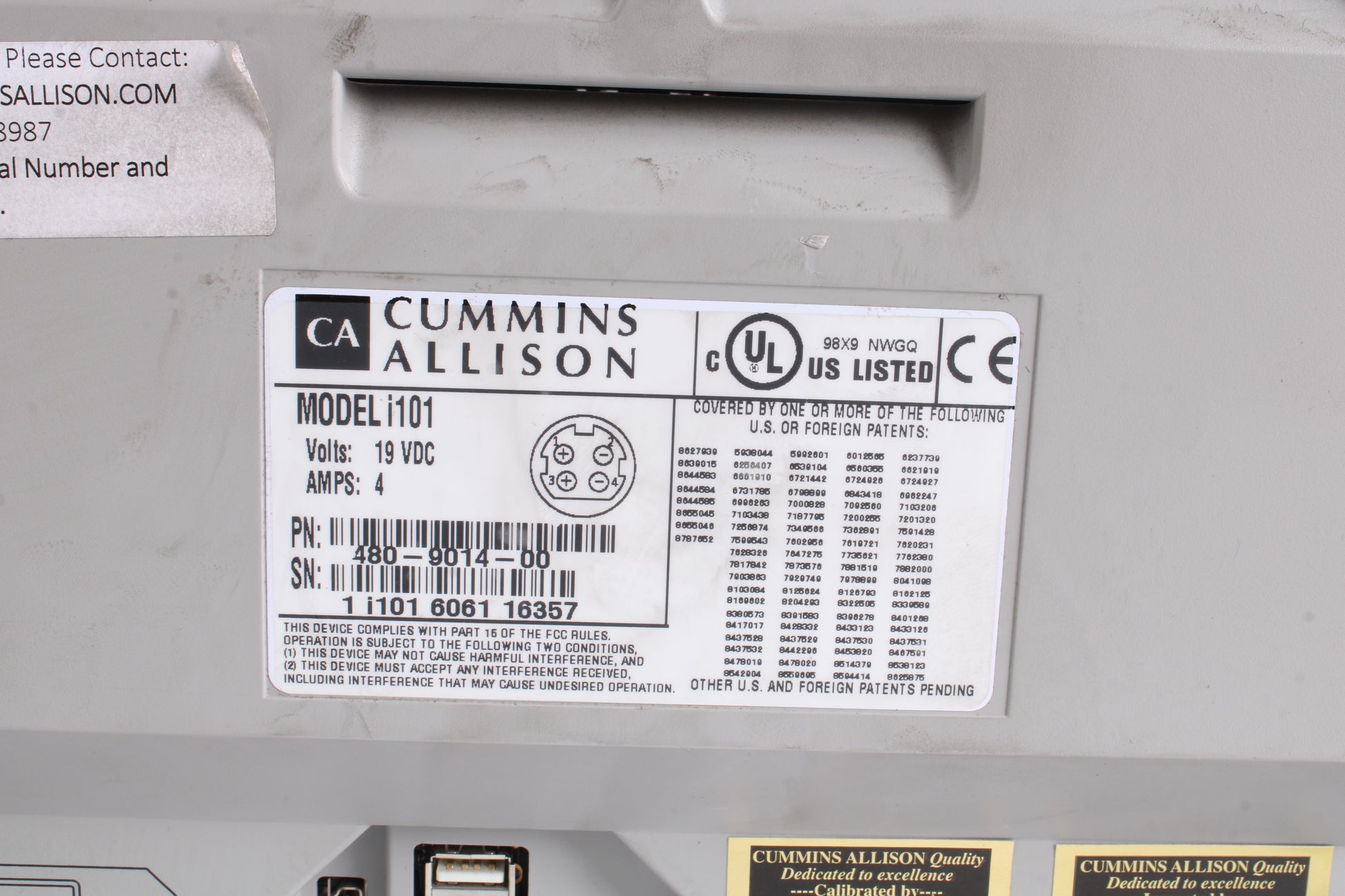 Cummins Allison i101 JetScan IFX i100 Auto Currency Counter 480-9014-0 – NTC Tech