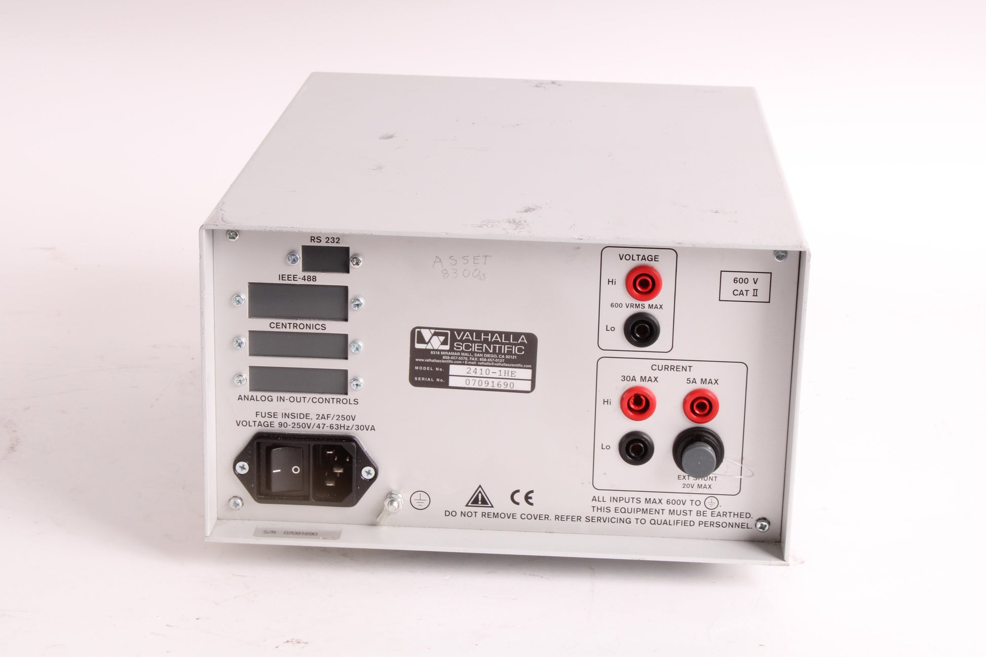 Valhalla Scientific Harmonic Power Analyzer 2400 2410-1HE - Fair Condi ...