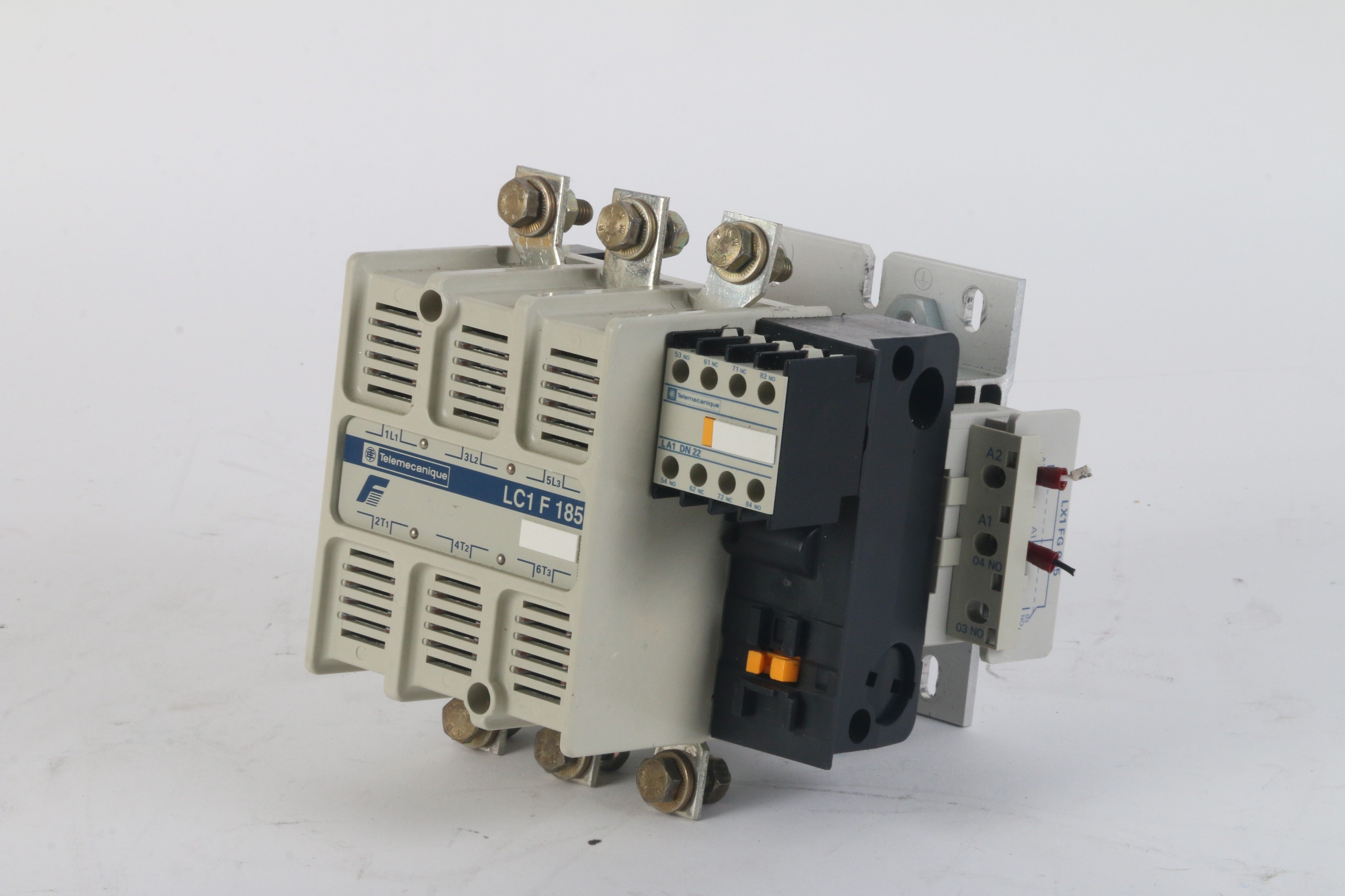 Telemecanique LC1 F 185 Contactor W/ LA1 DN 22 Contact Block, LX1 FG 0 ...