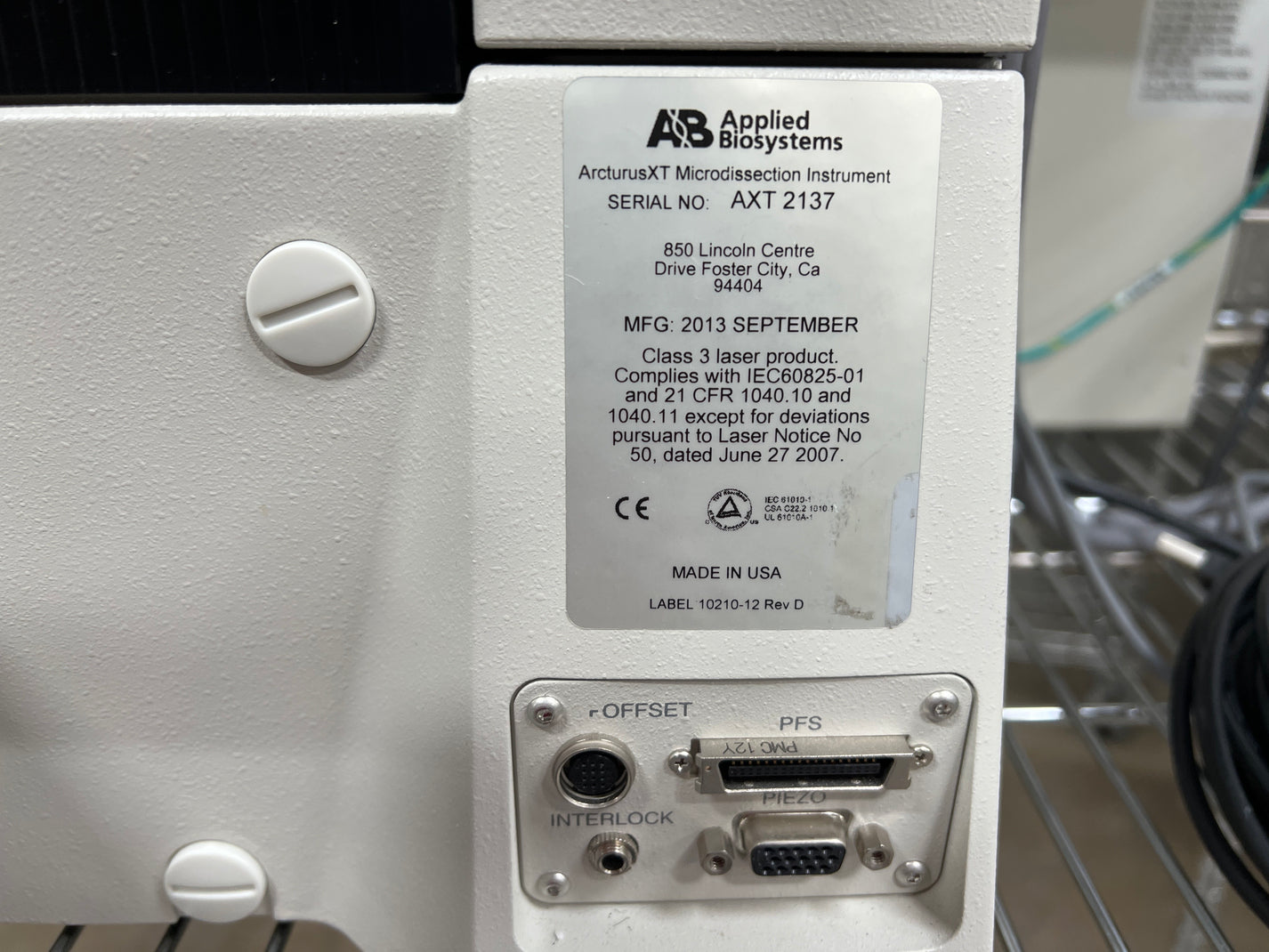 AB ArcturusXT Laser Capture Microdissection (LCM) Nikon Ti-e Microscop ...