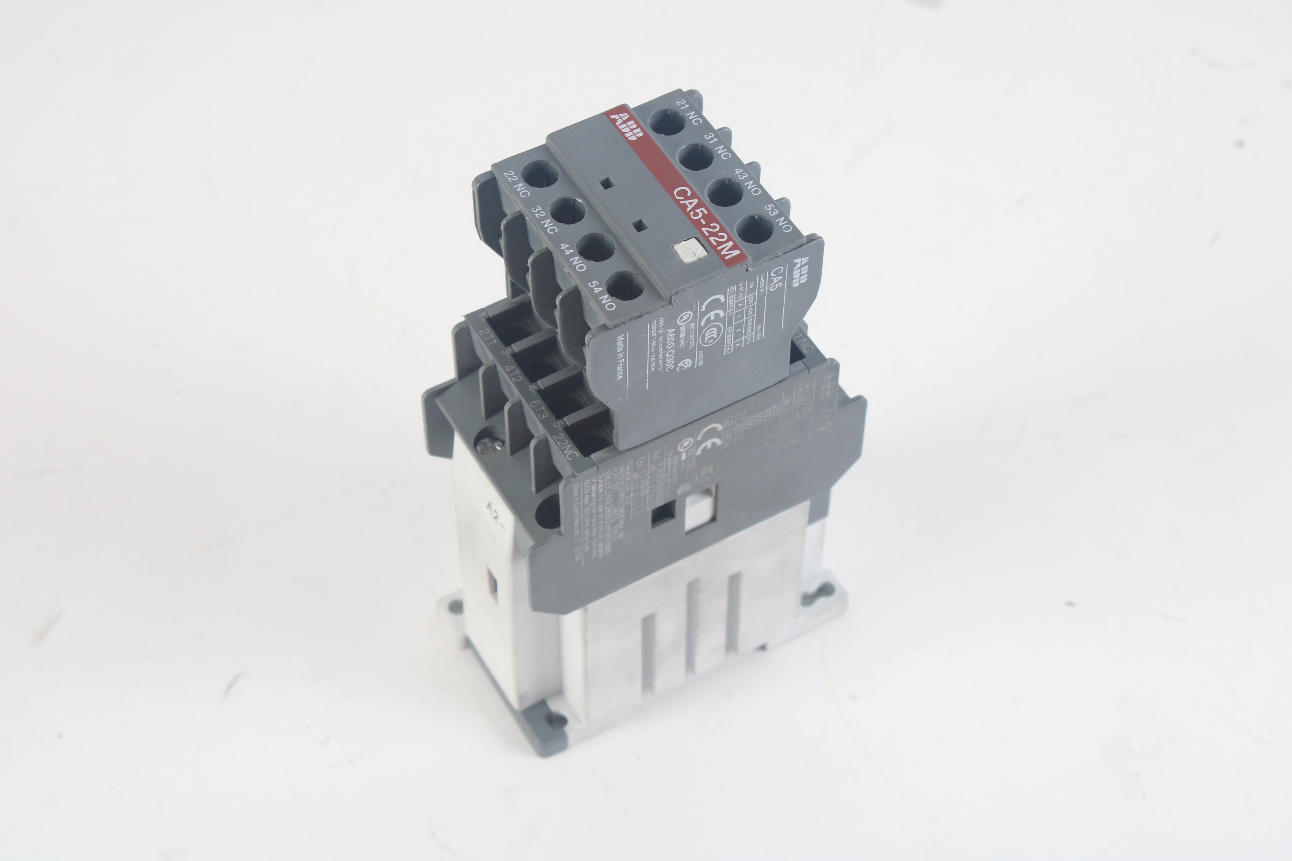 ABB AL9 Contactor W/ ABB CA5-22M Auxiliary Contact Block – NTC Tech