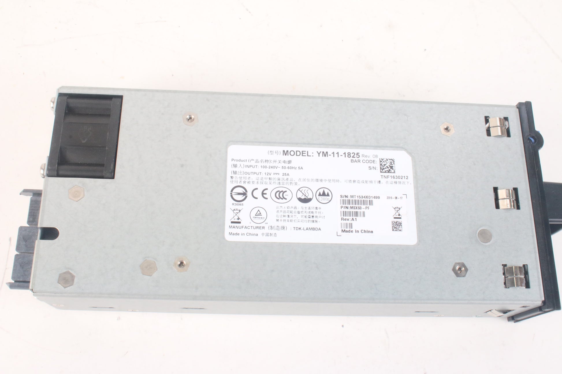 TDK-Lambda YM-11-1825 Power Supply – NTC Tech
