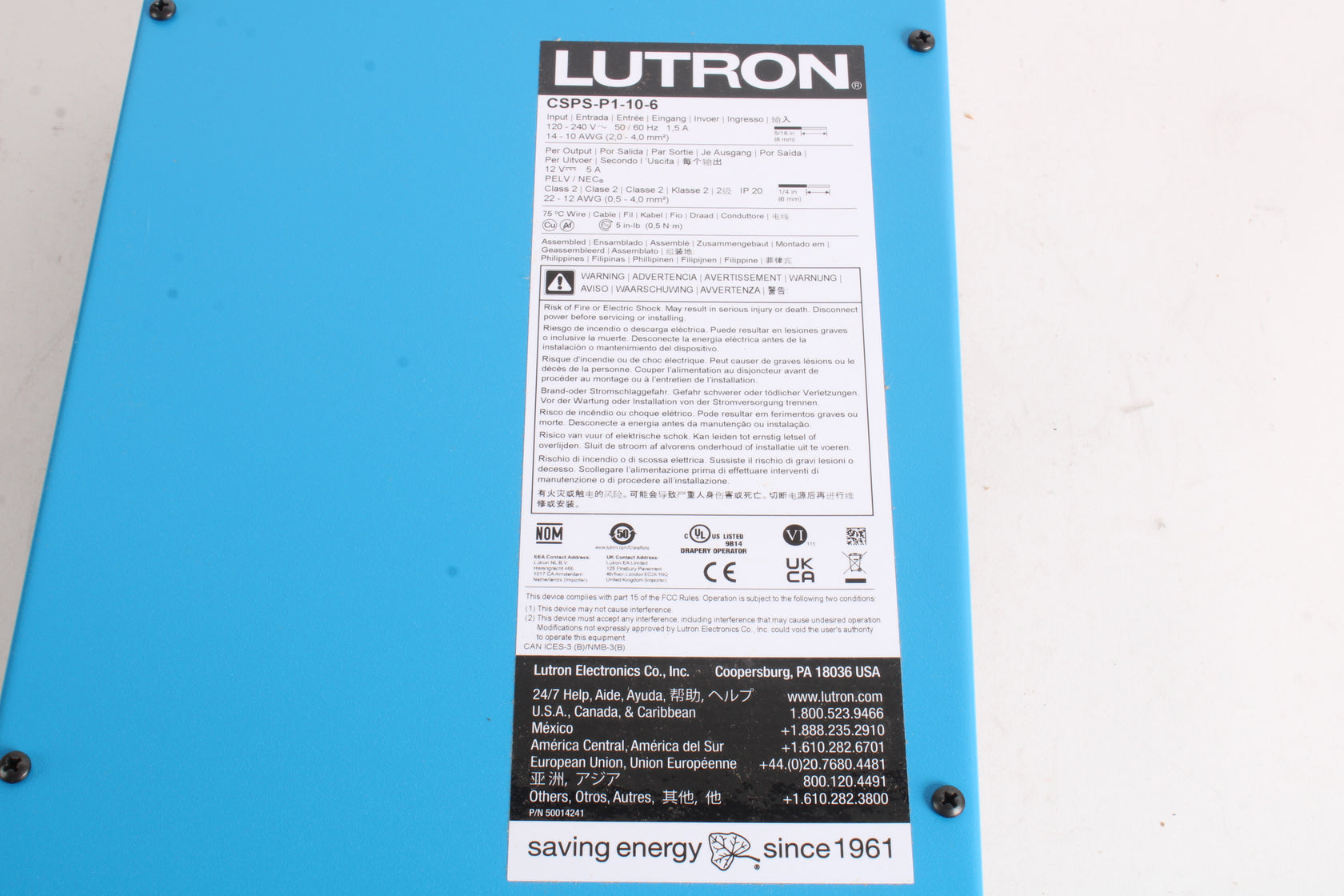 Lutron CSPS-P1-10-6 10-Output Power Panel Remote Control Shades - New ...