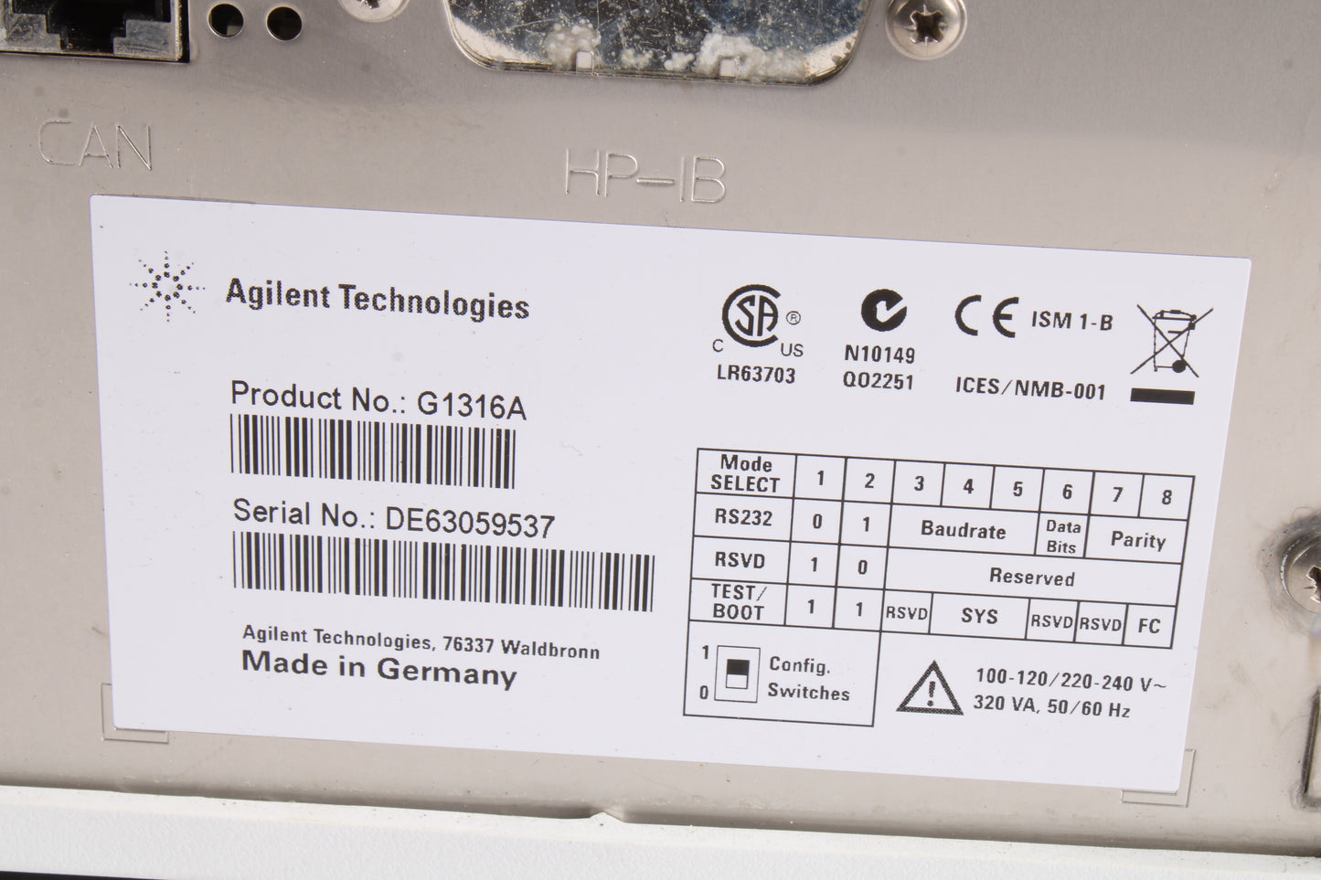 HP / Agilent / Keysight 1200 HPLC G1316A Column Compartment - No Front ...