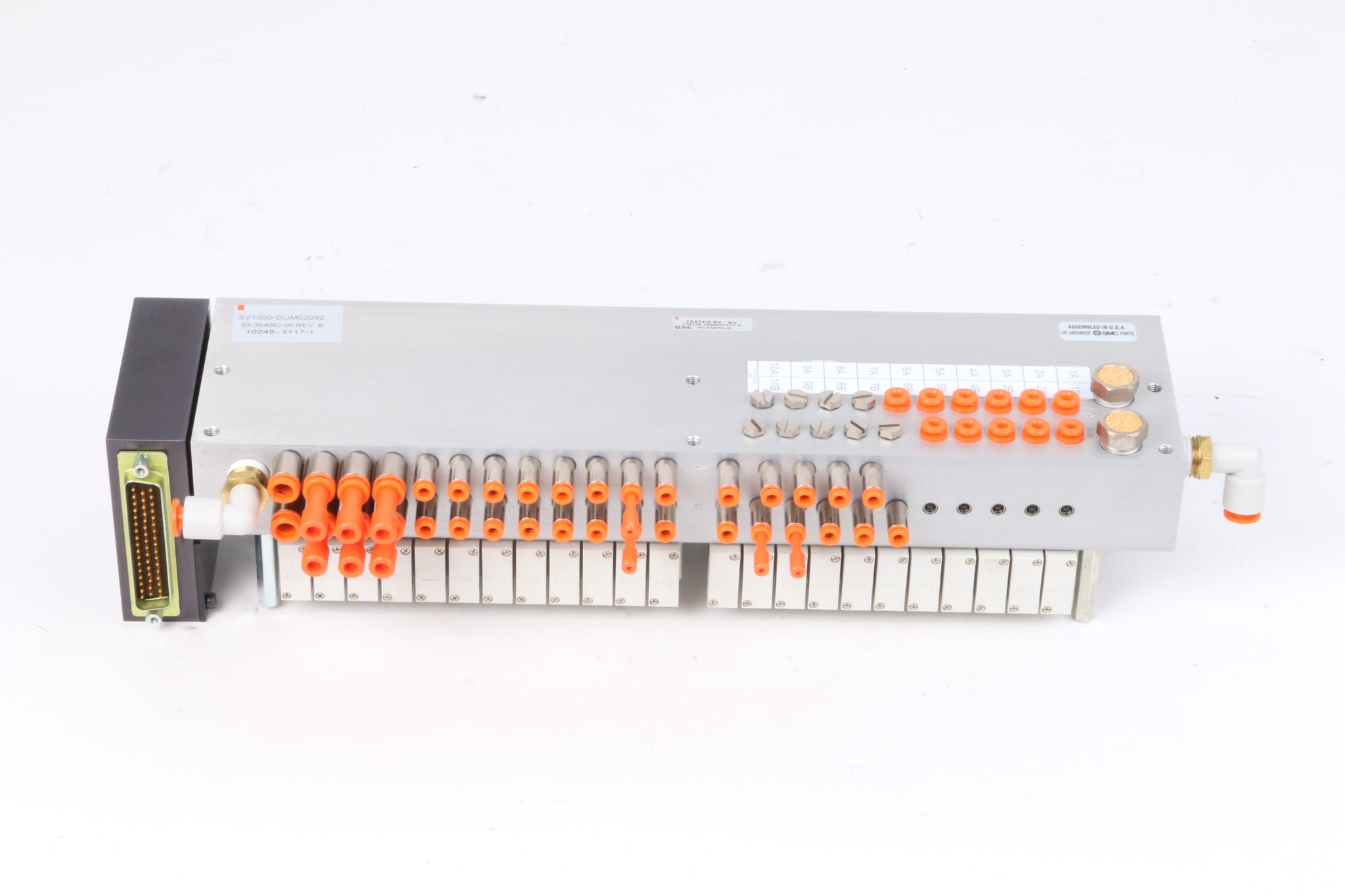 Lot of 20 SMC SV1A00-5FU-X40 Solenoid Valve W/ SV1000-DUMO2092 Manifol ...