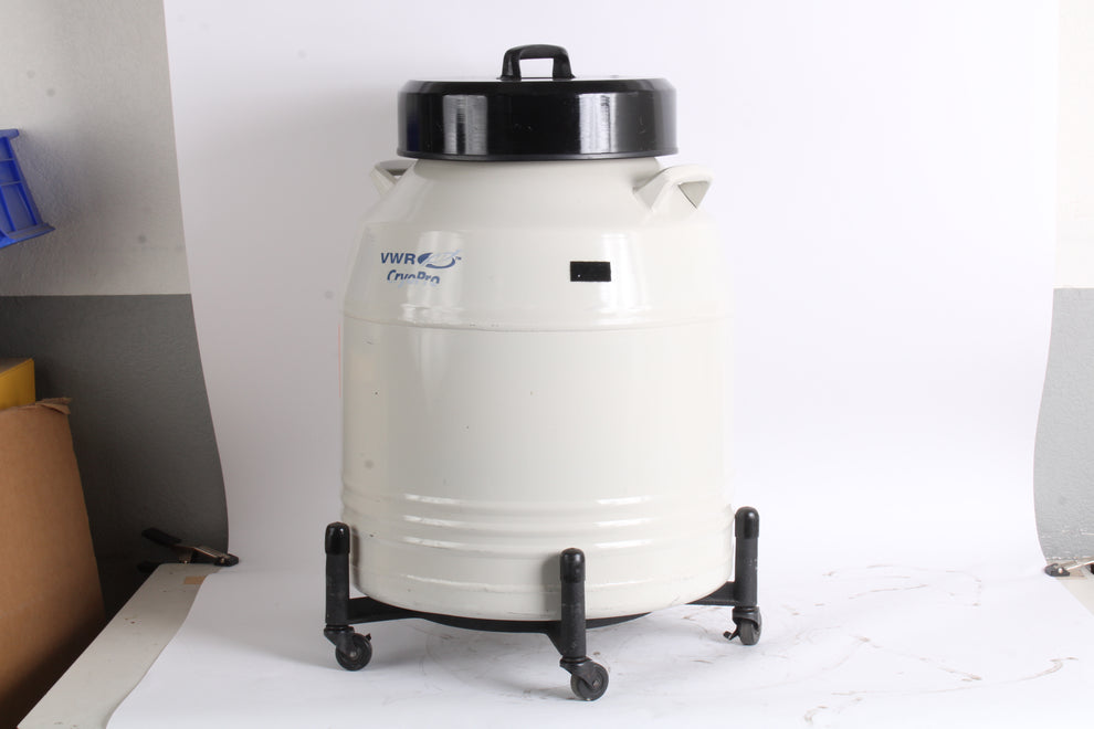 VWR Cryopro BR-2 Liquid Nitrogen Dewar With 5x Sample Racks and Stand ...