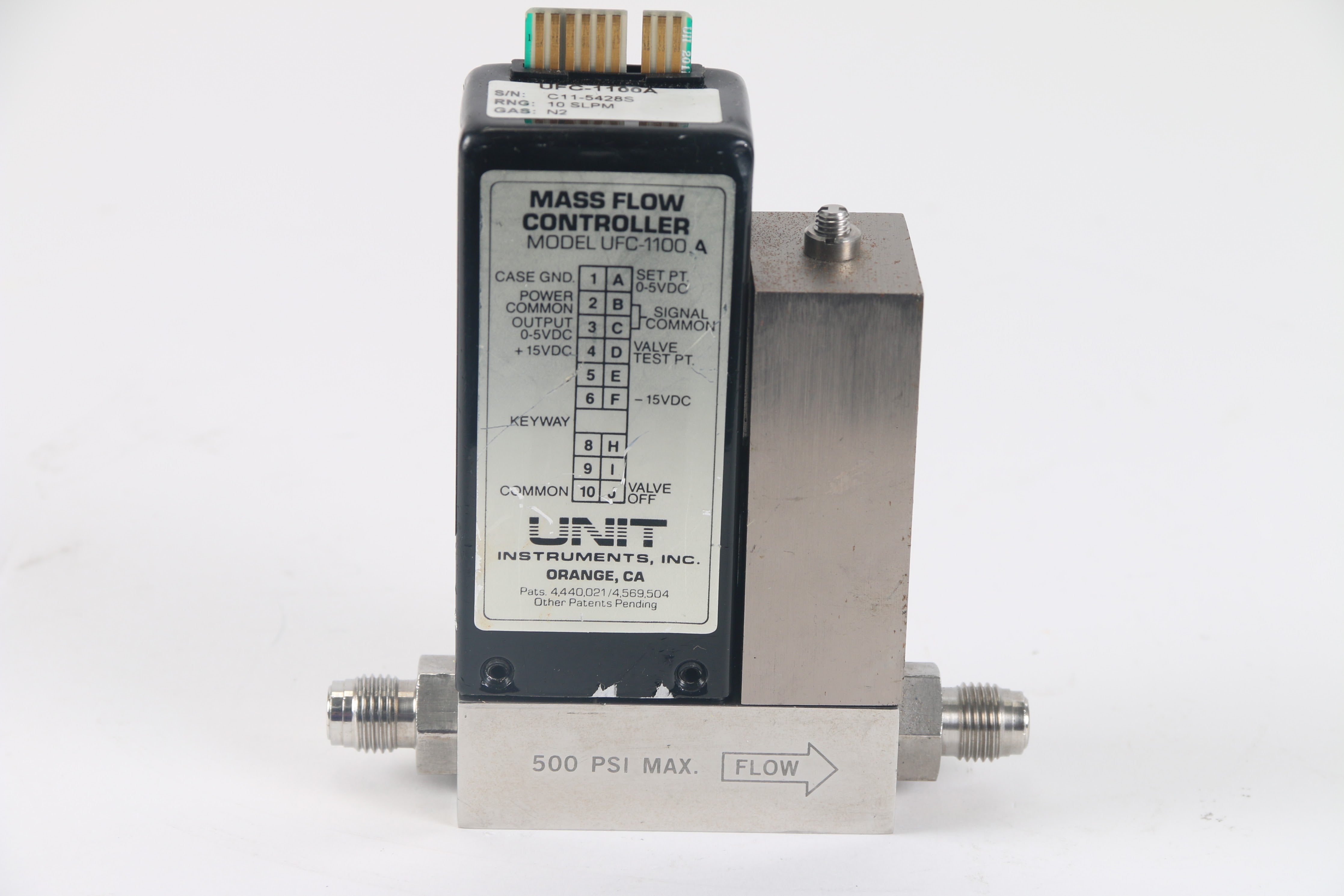 Unit Instruments UFC-1100A Gas: N2 10 SLPM Mass Flow Controller – NTC Tech