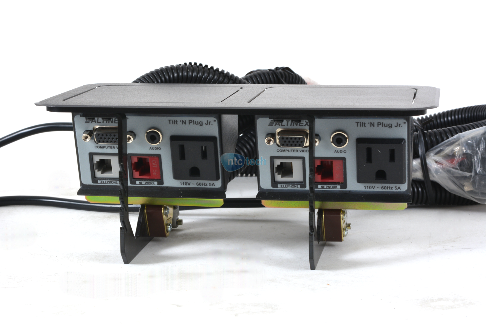 Altinex TNP122 Tilt N' Plug Jr. Twins Tabletop Interconnect Box Video ...
