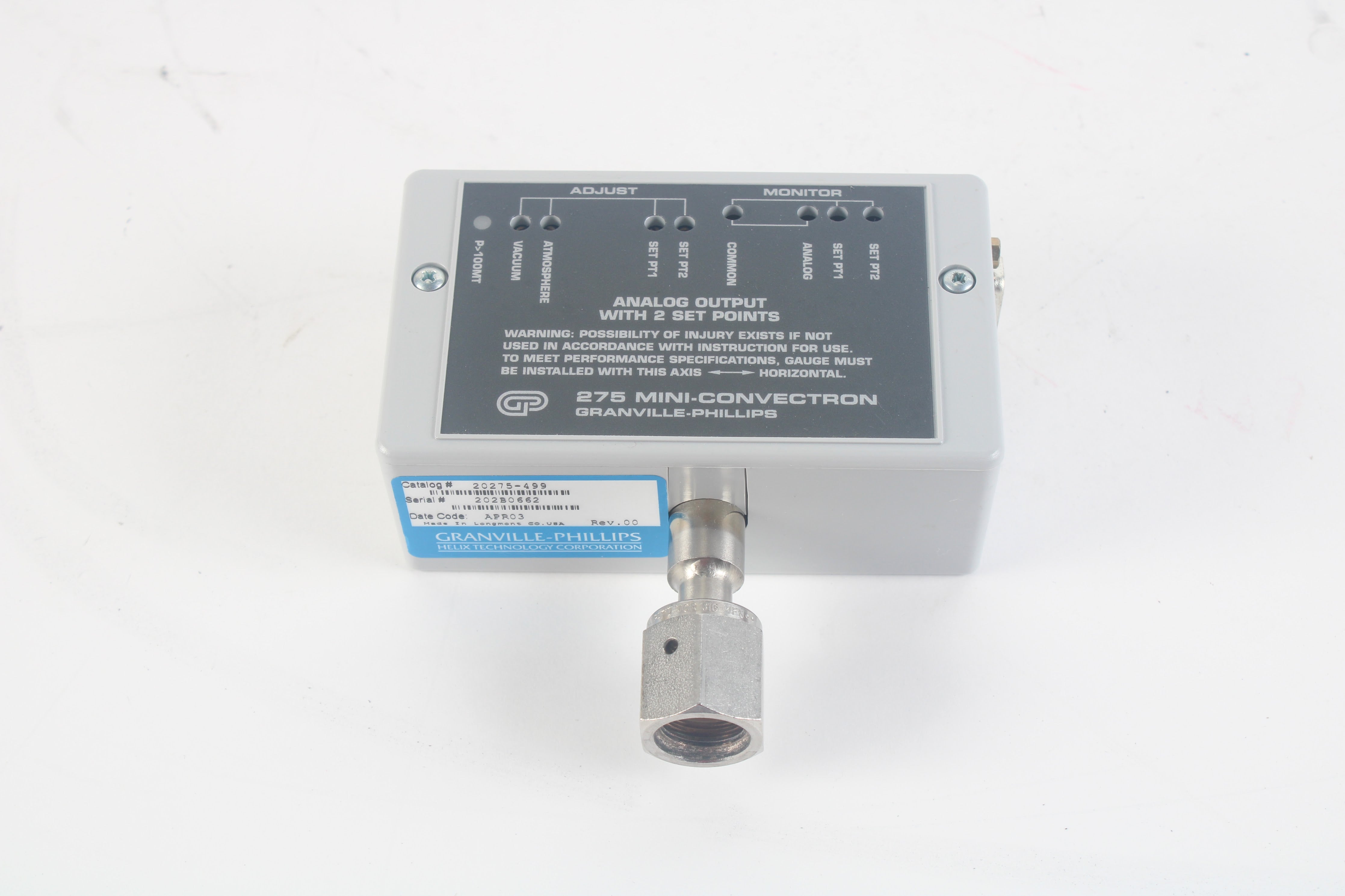 Granville Phillips 20275-499 Mini Convectron Analog Output – NTC Tech