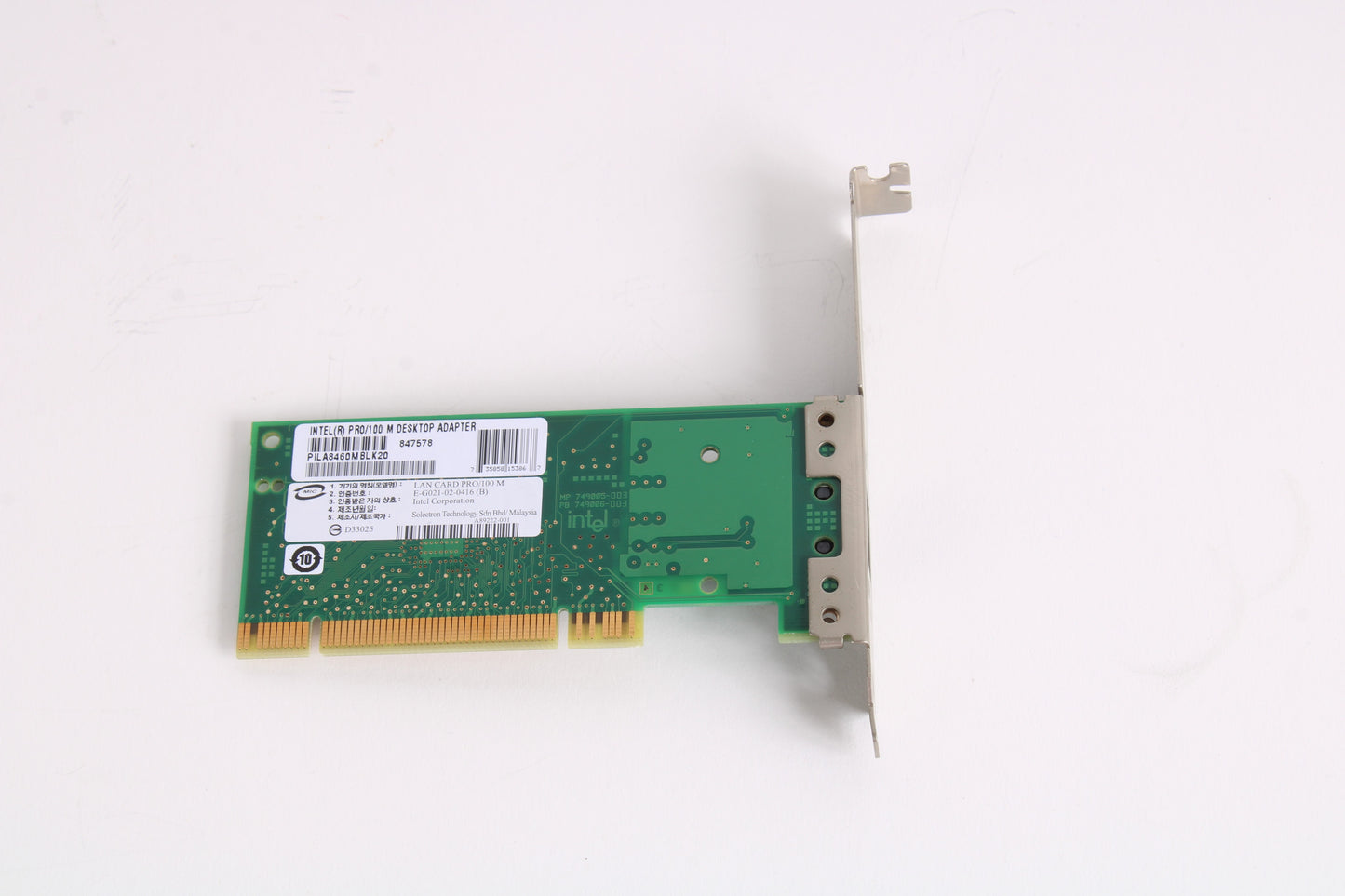 Intel PRO/100 M Single Port Desktop Adapter PILA8460MBLK20 / 847578 Ne ...