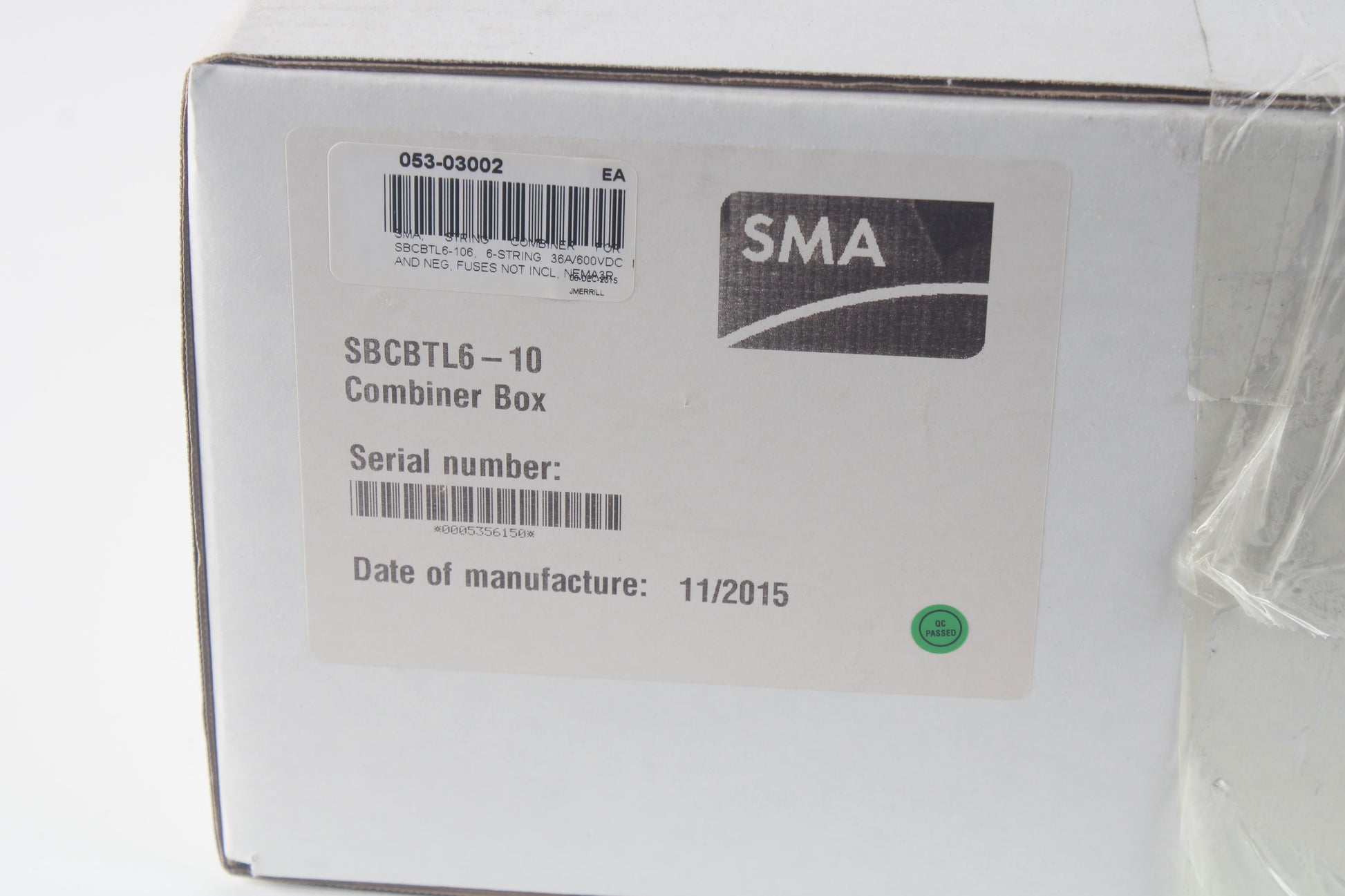 SMA SBCBTL6-10 Dual Fused Combiner Box New – NTC Tech