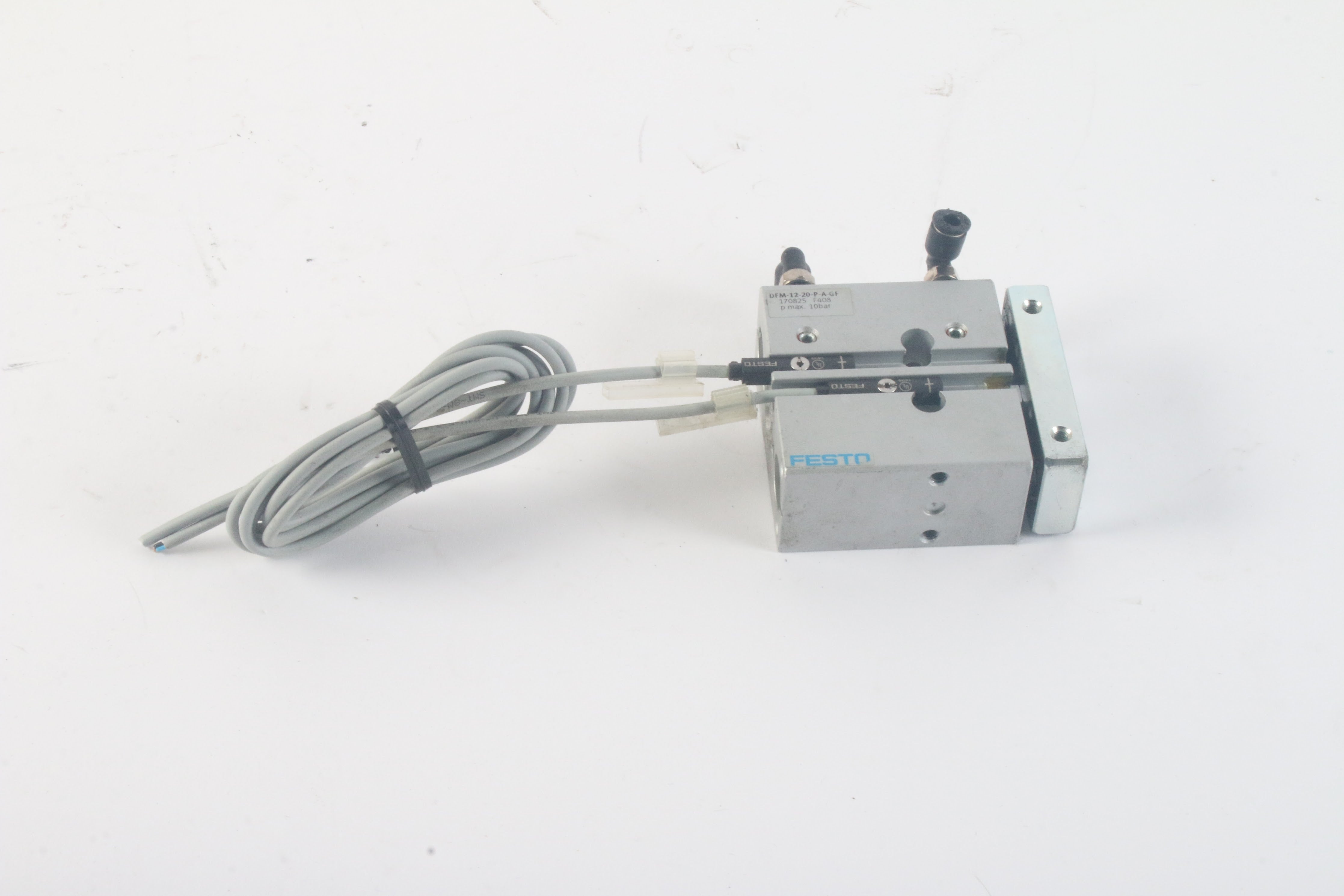 Festo DFM-12-20-P-a-GF Guided Slide Cylinder W/ 2x Festo Sensors – NTC Tech