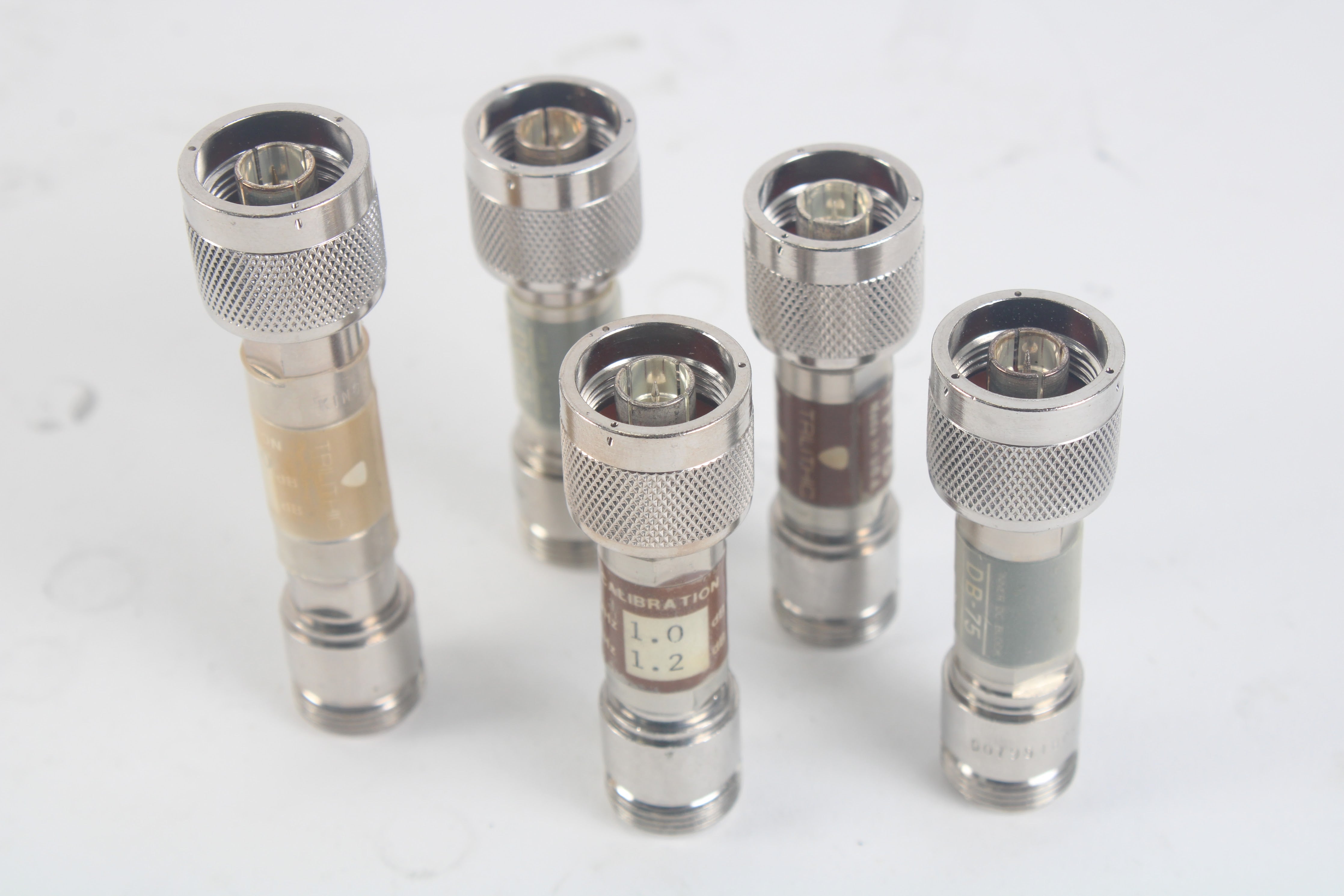 Trilithic 2x DB-75, 3x FP-75 Coaxial RF Attenuator Lot of 5 – NTC Tech