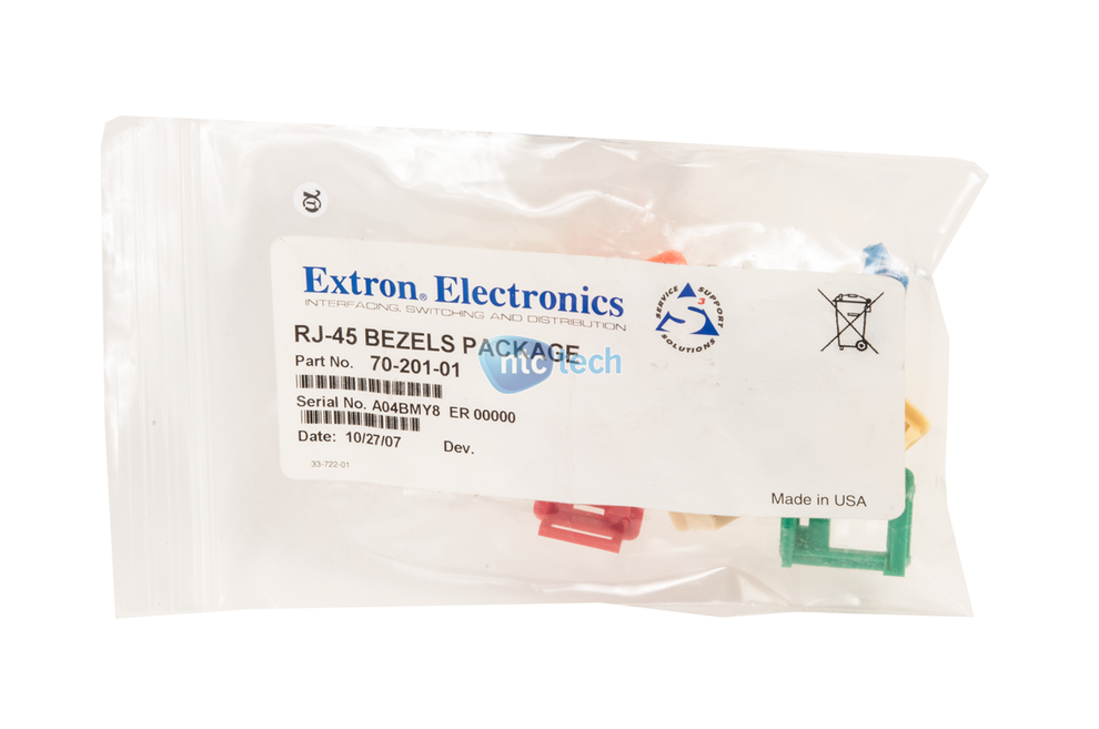 Extron 70-201-01 RJ-11 / RJ-45 Bezels in Assorted Colors – NTC Tech