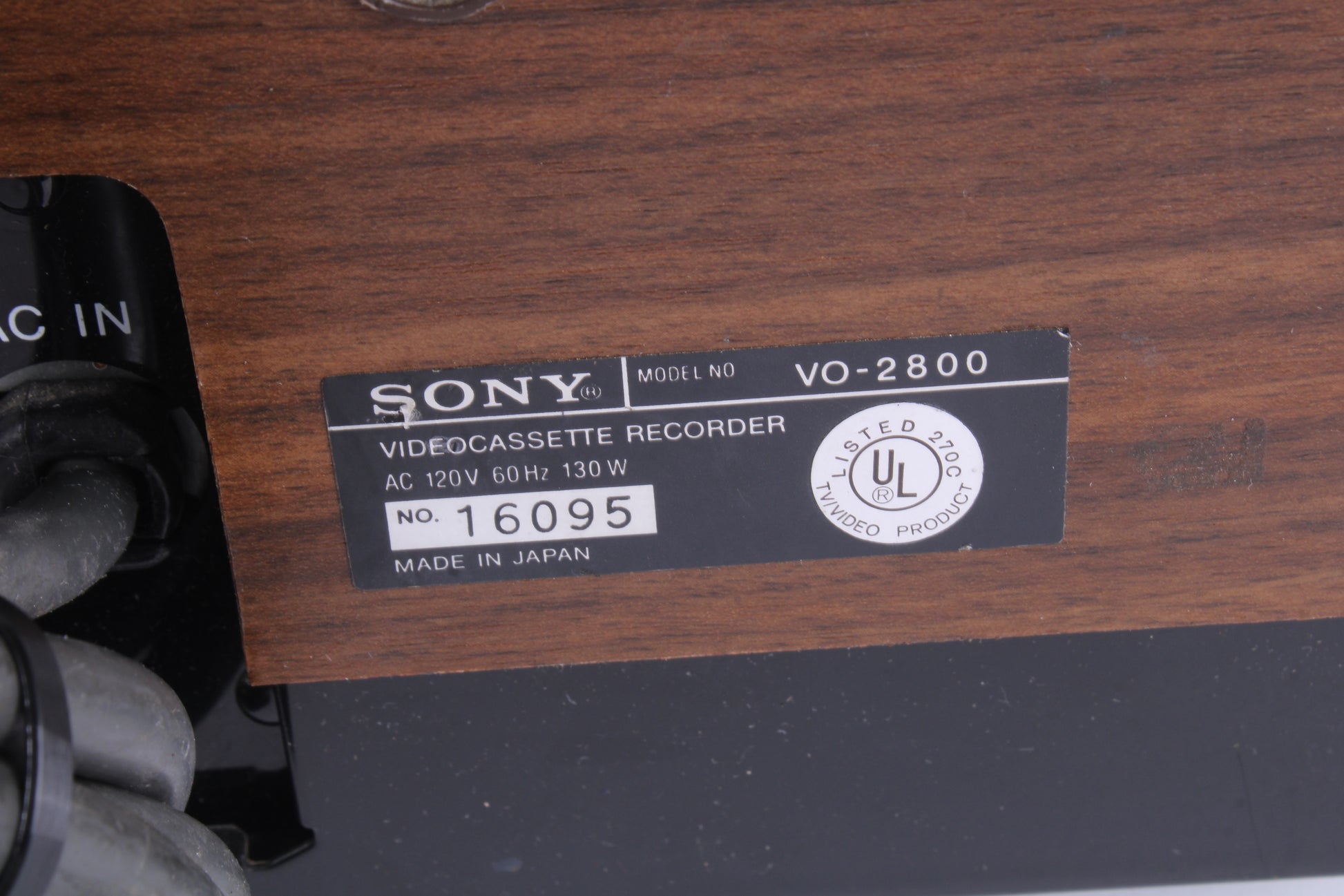 Sony U-Matic VO-2800 Video Cassette Recorder - AS IS Parts or Repair ...