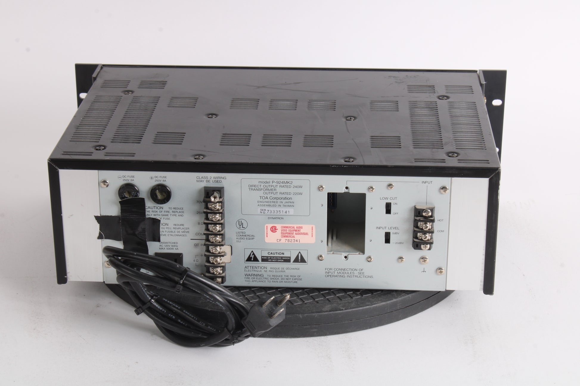 TOA P-924MK2 900 Series II 240 Watt Single-Channel Modular Amplifier ...