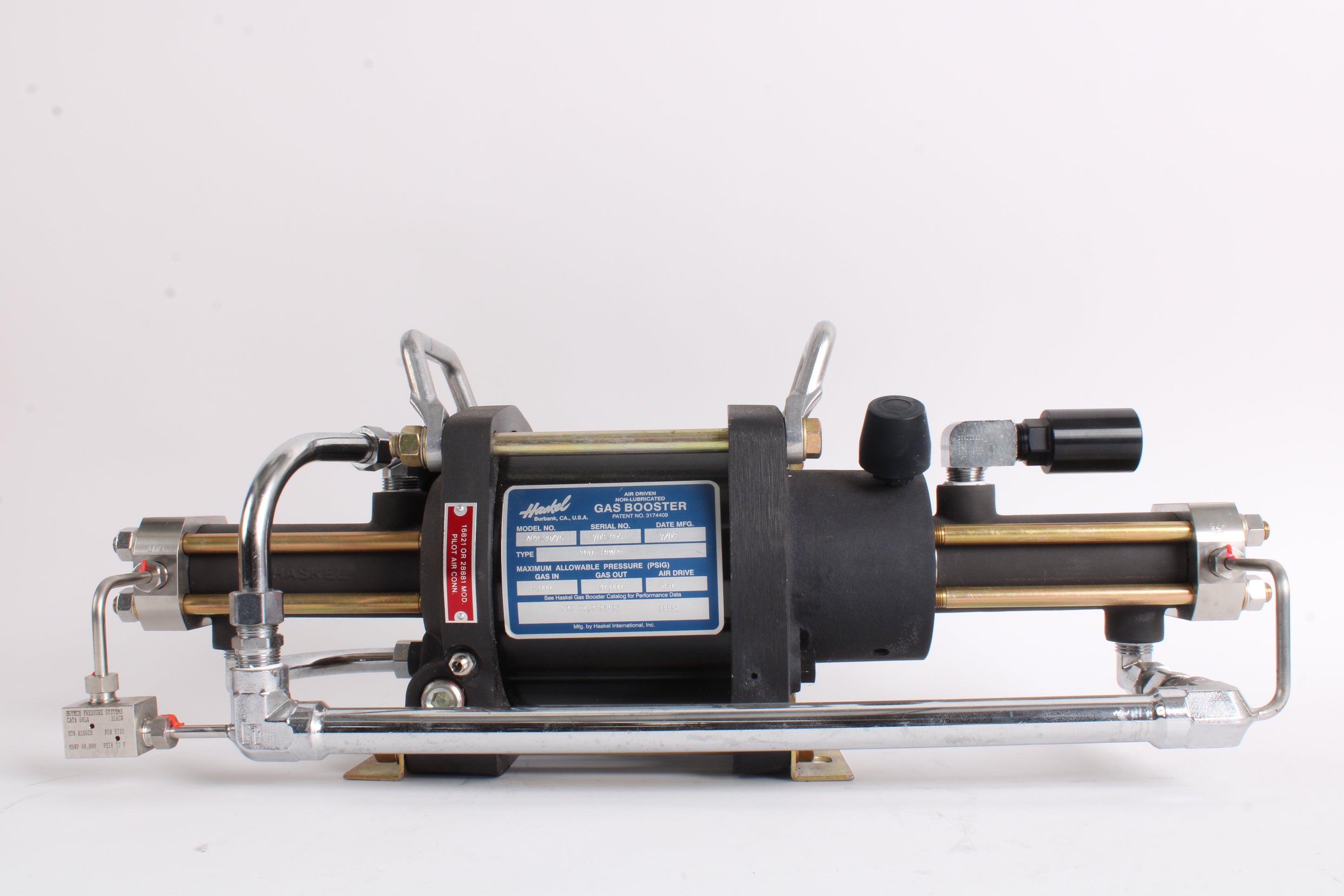 Haskel AGT-30/75 Pneumatic Driven Two Stage Gas Booster – NTC Tech