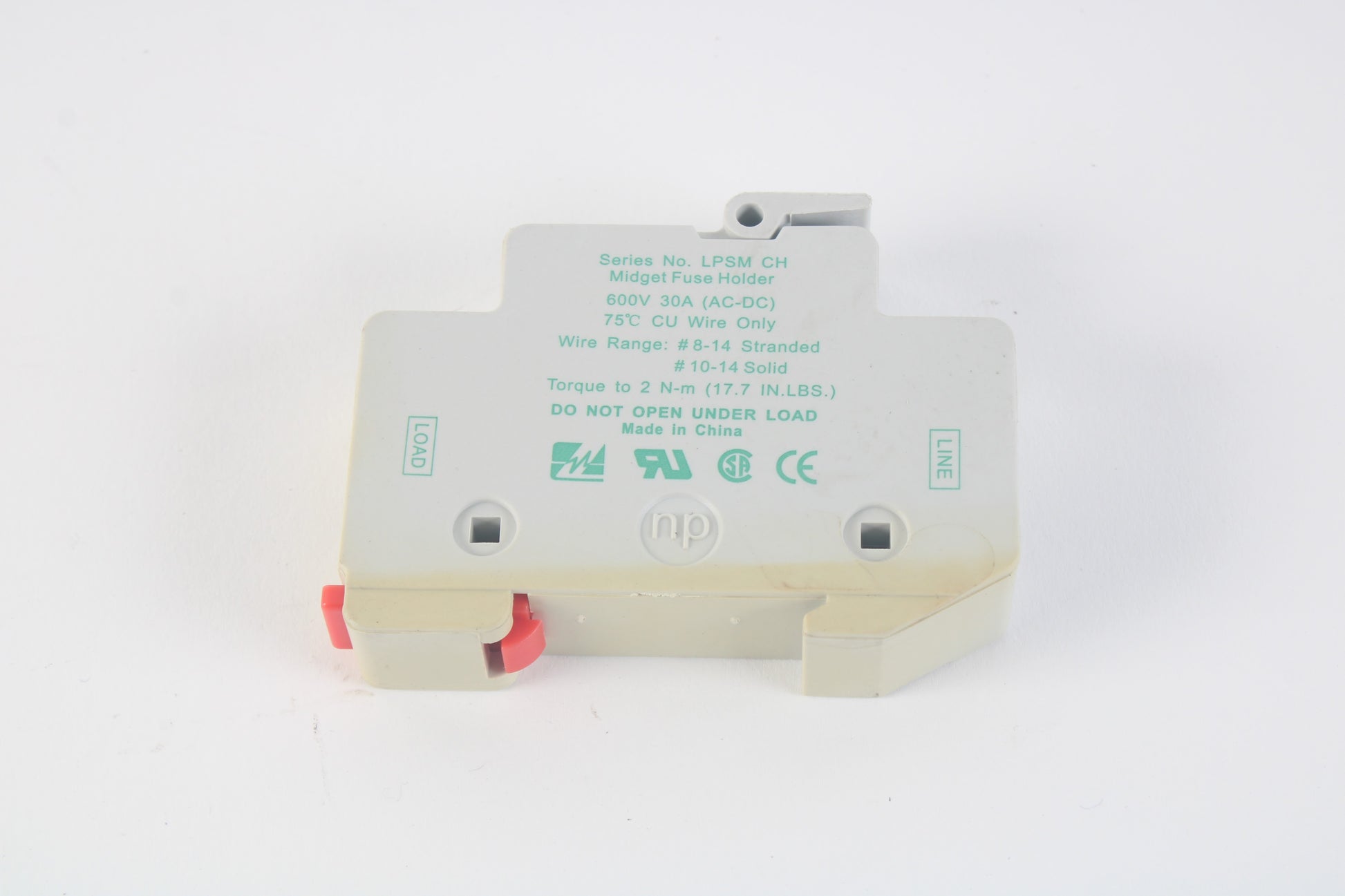 Littlefuse LPSM-CH 600V, 30A Power-Safe Dead-Front Midget Fuse Holder ...