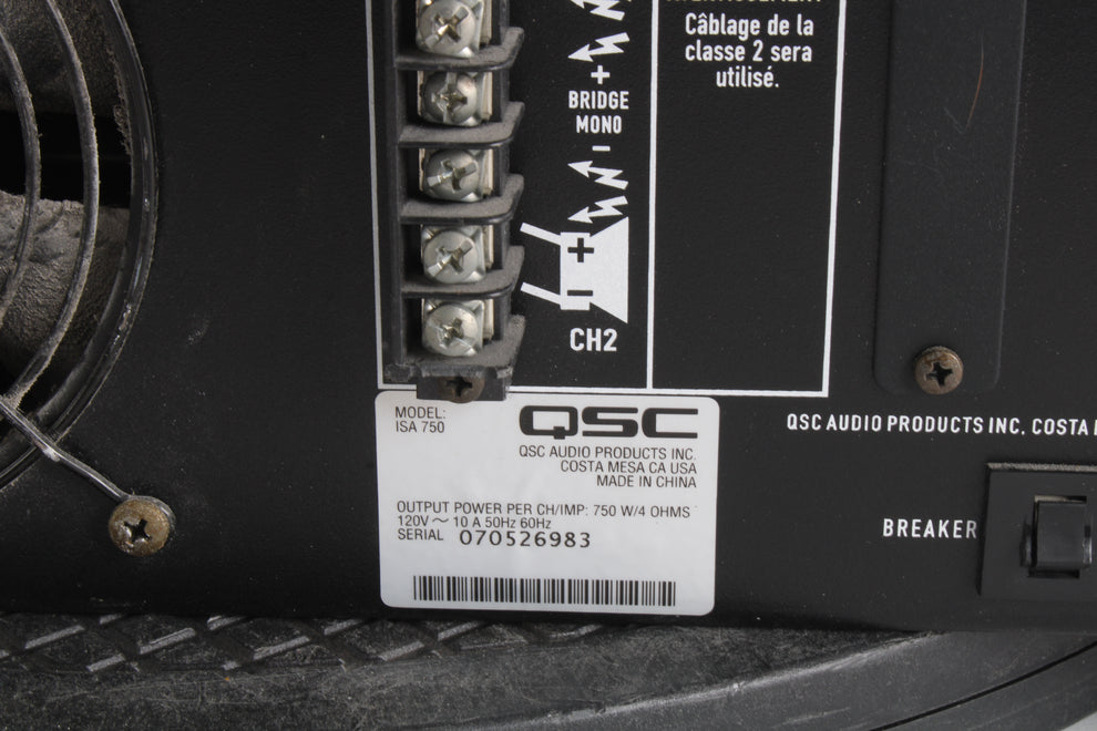 QSC ISA750 2-Channel Professional Power Amplifier - Fair Condition ...