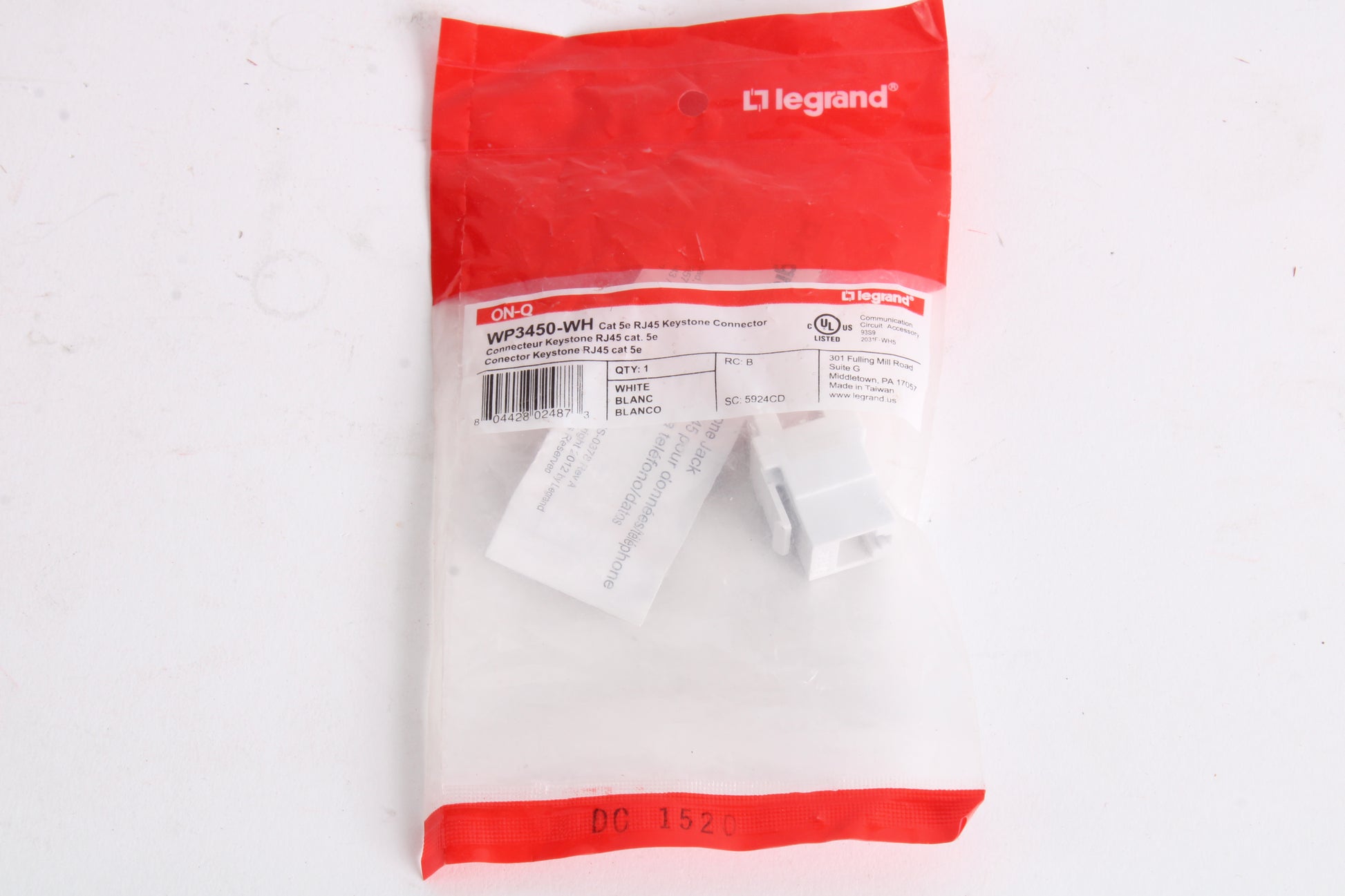 Legrand WP3450-WH CAT 5e RJ45 Keystone Connector Lot of 7 - NEW – NTC Tech