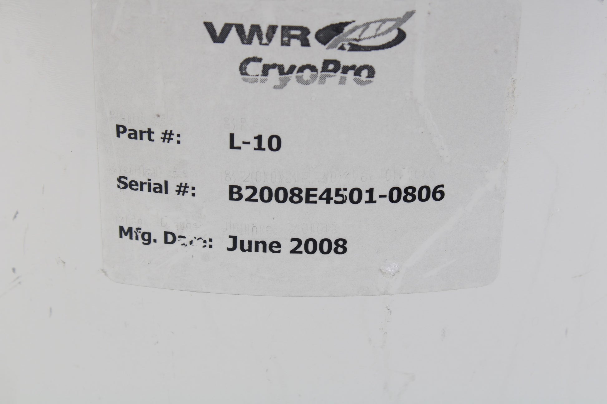 VWR CryoPro L-10 Liquid Nitrogen Dewar Storage Vessel – NTC Tech