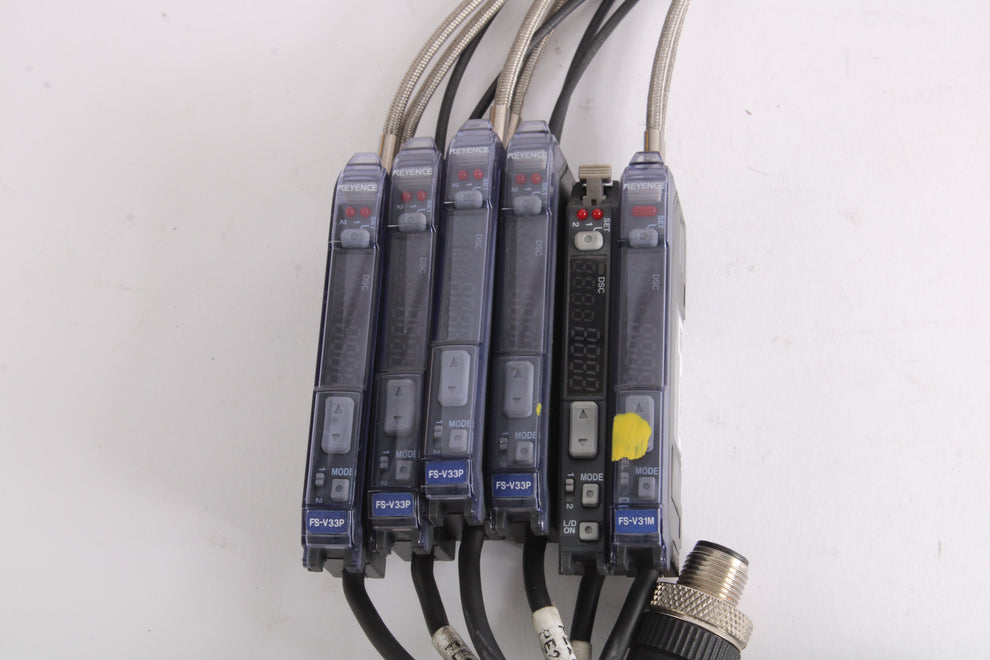 Keyence FS-V33P Fiber Amplifier Cable Set of 6 – NTC Tech