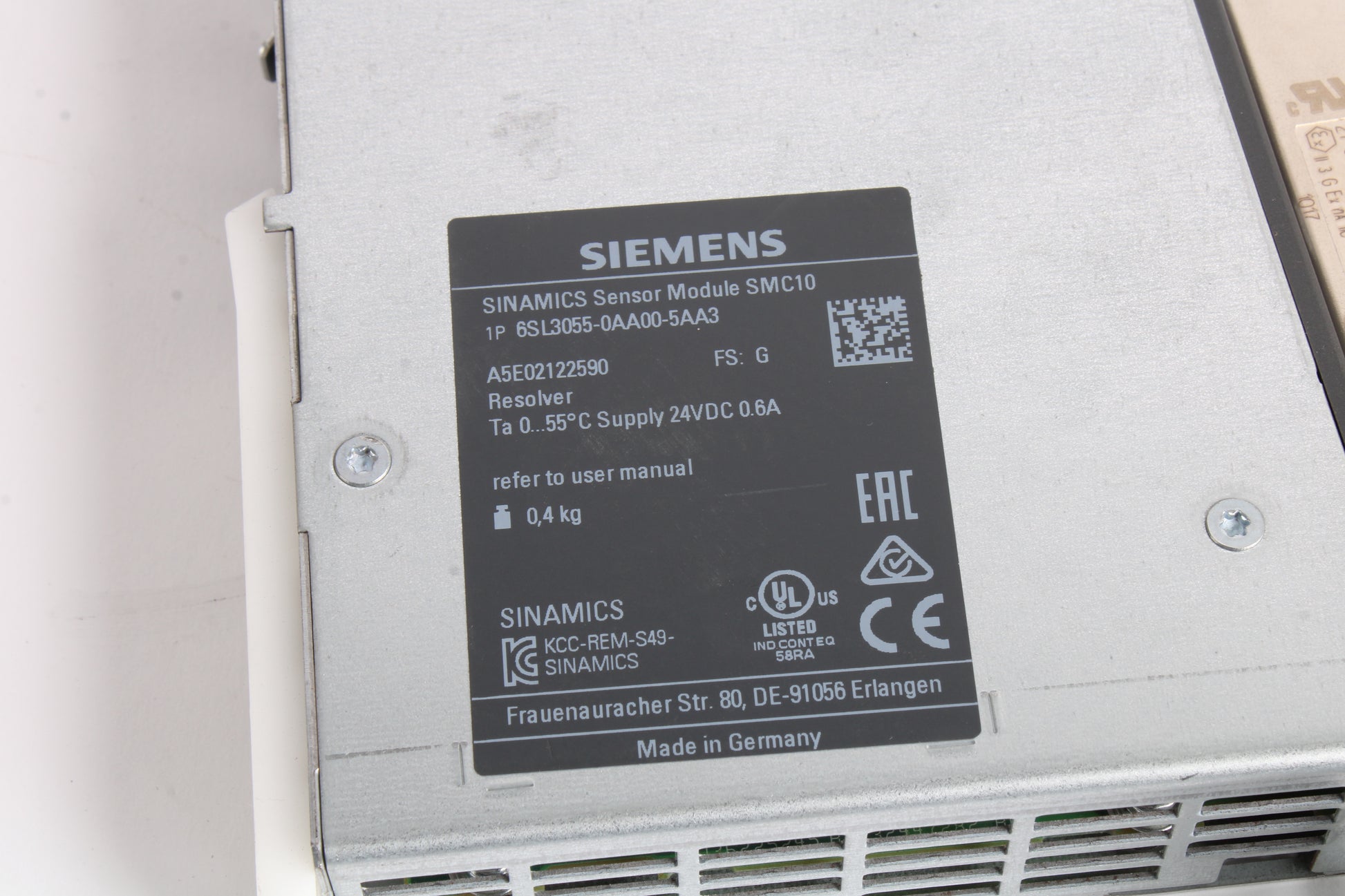 Siemens 6SL3055-0AA00-5AA3 Sinamics Sensor Module SMC10 – NTC Tech