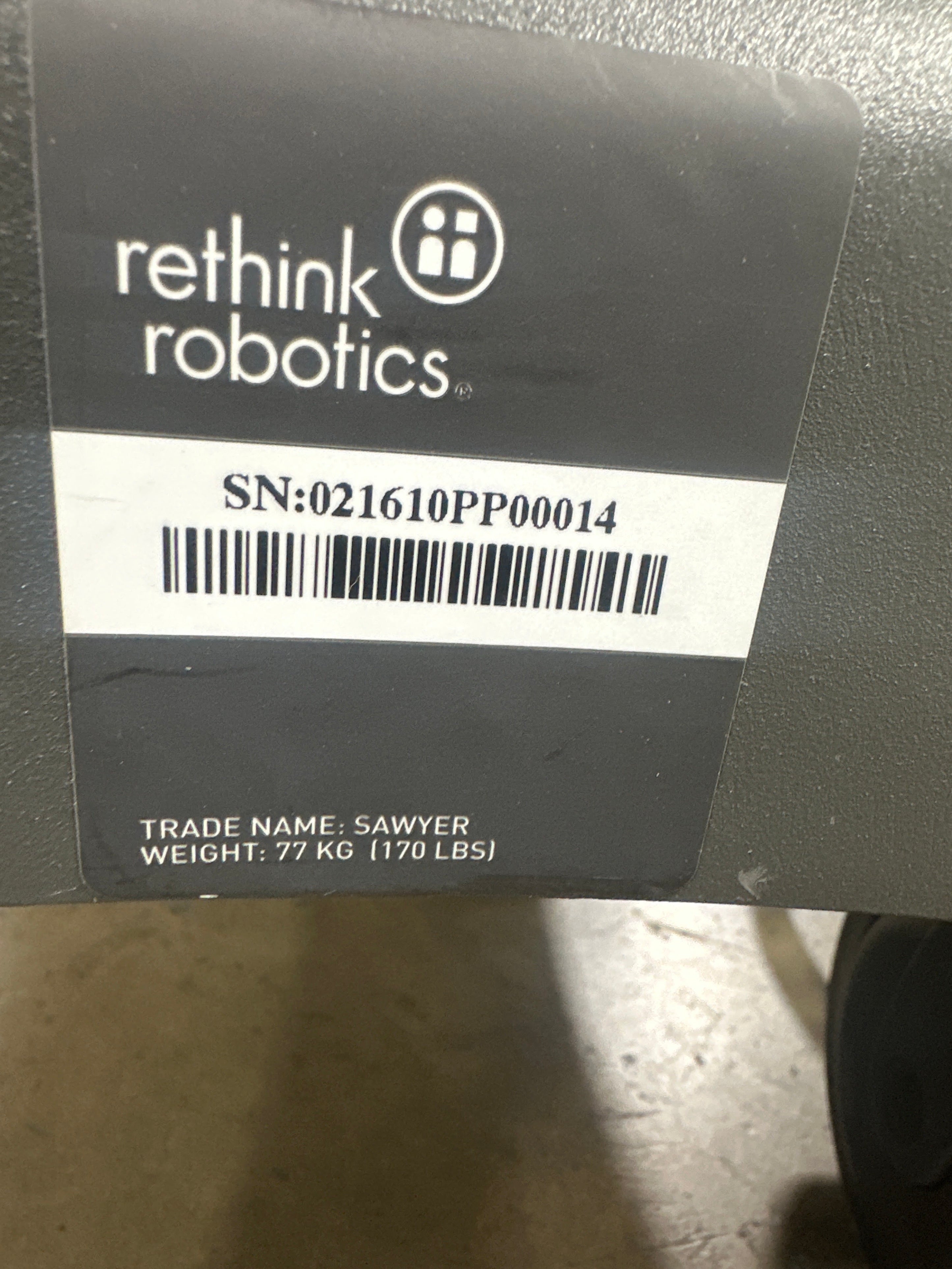 Rethink Robotics Sawyer Collaborative Robot Controller, Cart, Cables ...