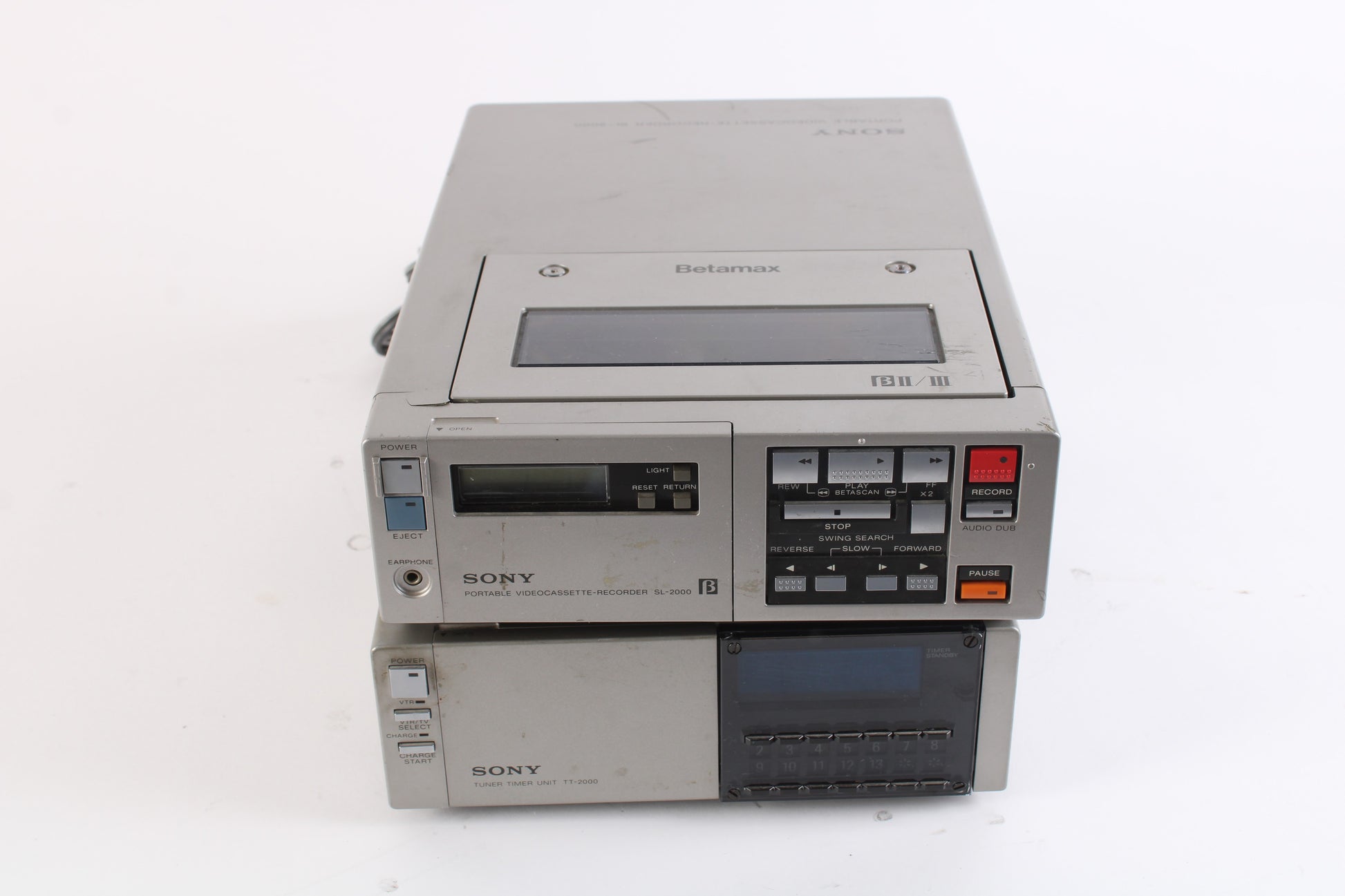 Sony SL-2000 Videocassette Recorder Betamax W/ TT-2000 Tuner Timer Wit ...
