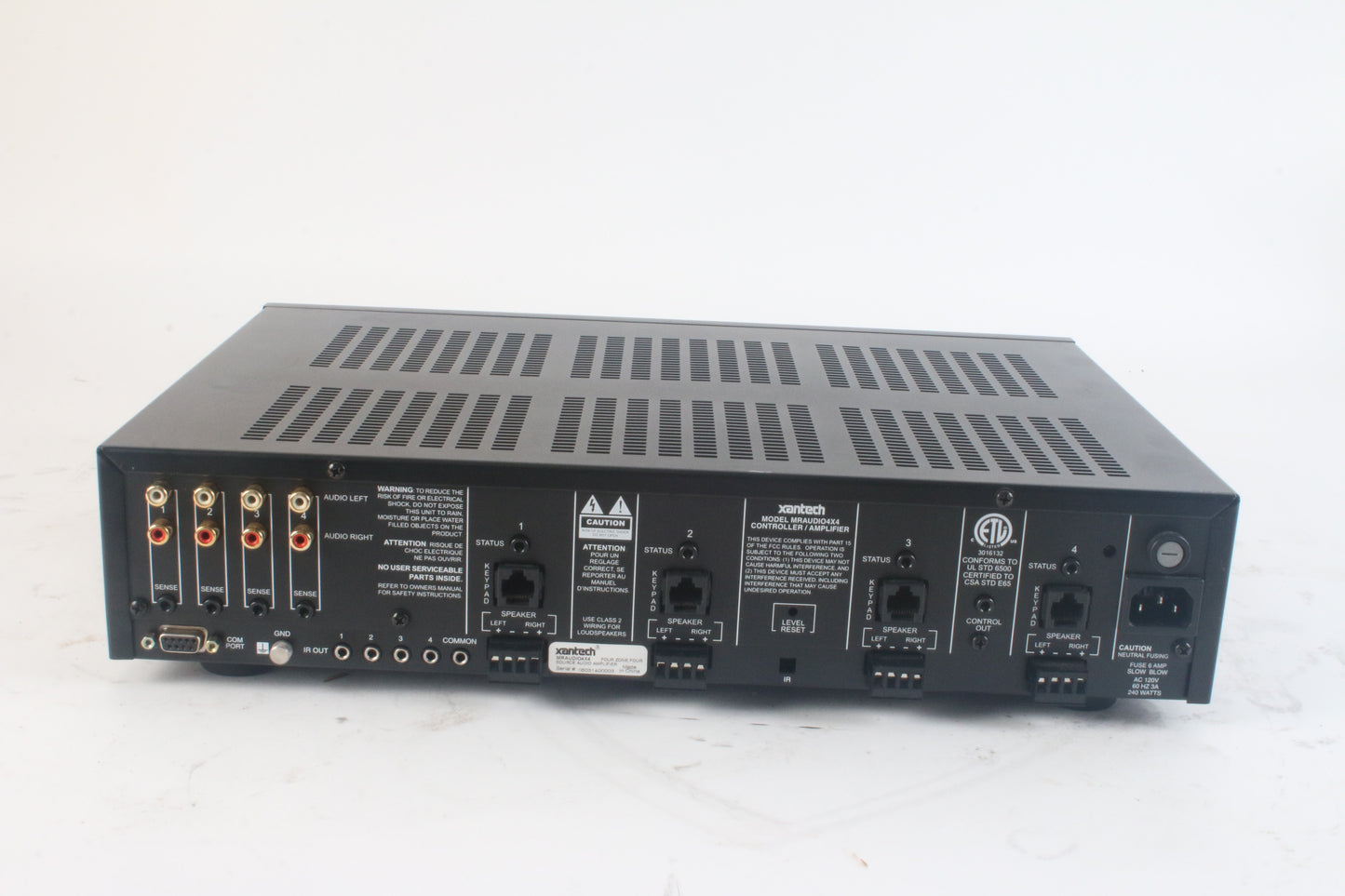 Xantech MRAUDIO4X4 Four Zone Four Source Audio Controller Amplifier ...