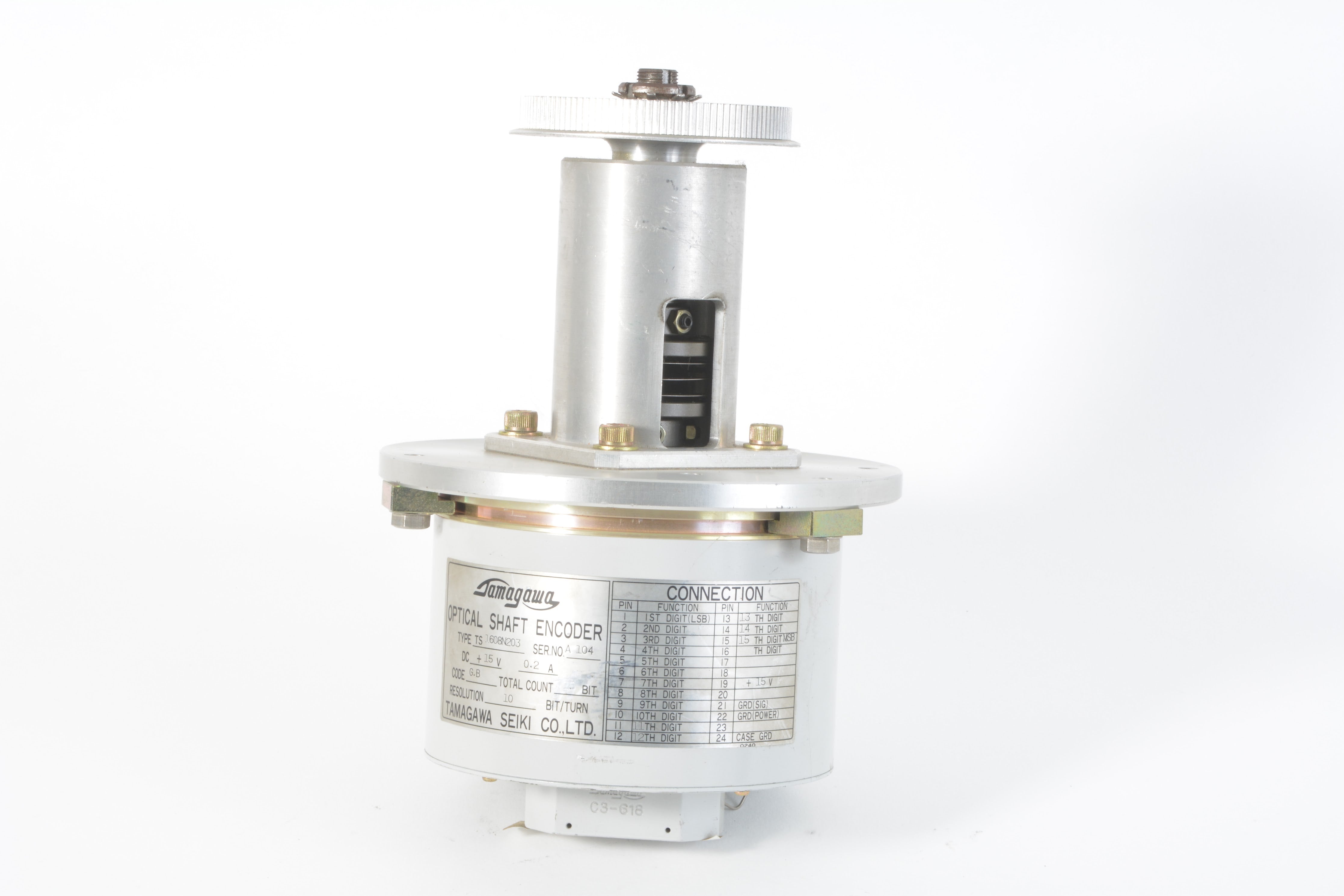 Tamagawa Optical Shaft Encoder Type TS 1608N203 DC+15V, 0.2A – NTC Tech