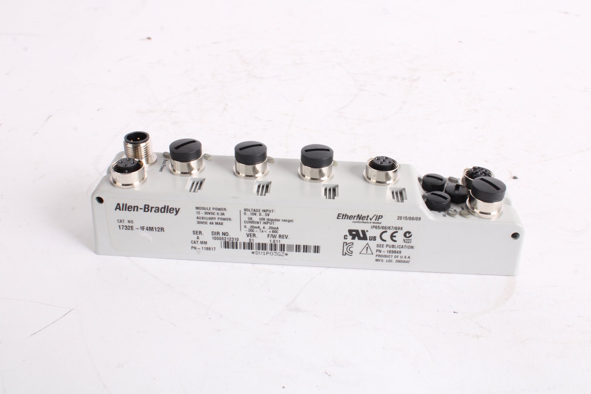 Allen Bradley 1732E-IF4M12R ArmorBlock Dual-Port EtherNet/IP 4Point An ...