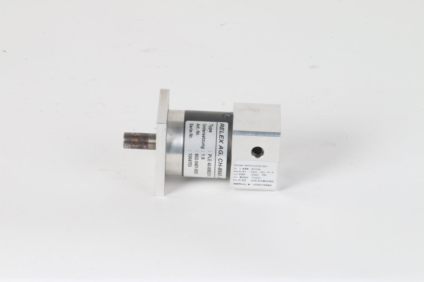 Reflex AG CH-8645 Jona Gear Reducer Gear Ratio 1:8 Variable Speed Ship ...