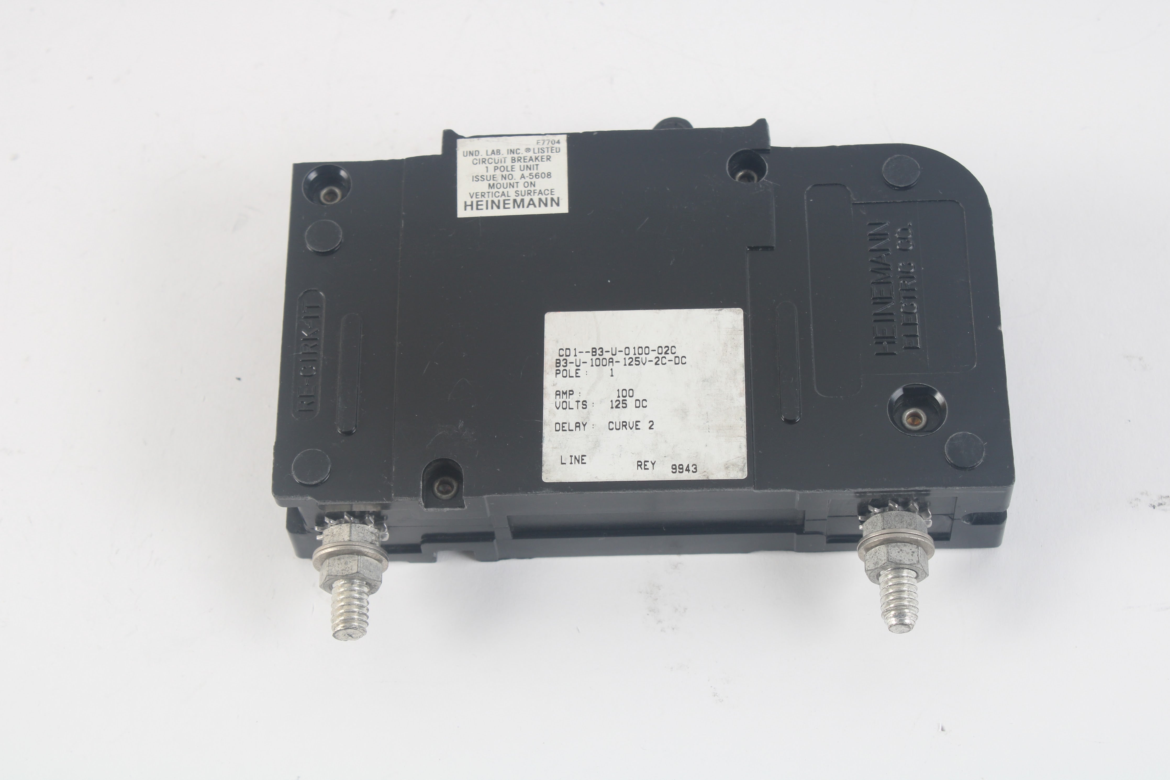 Heinemann CD1--B3-U-0100-02C 100A 125VDC Hydraulic Circuit Breaker ...