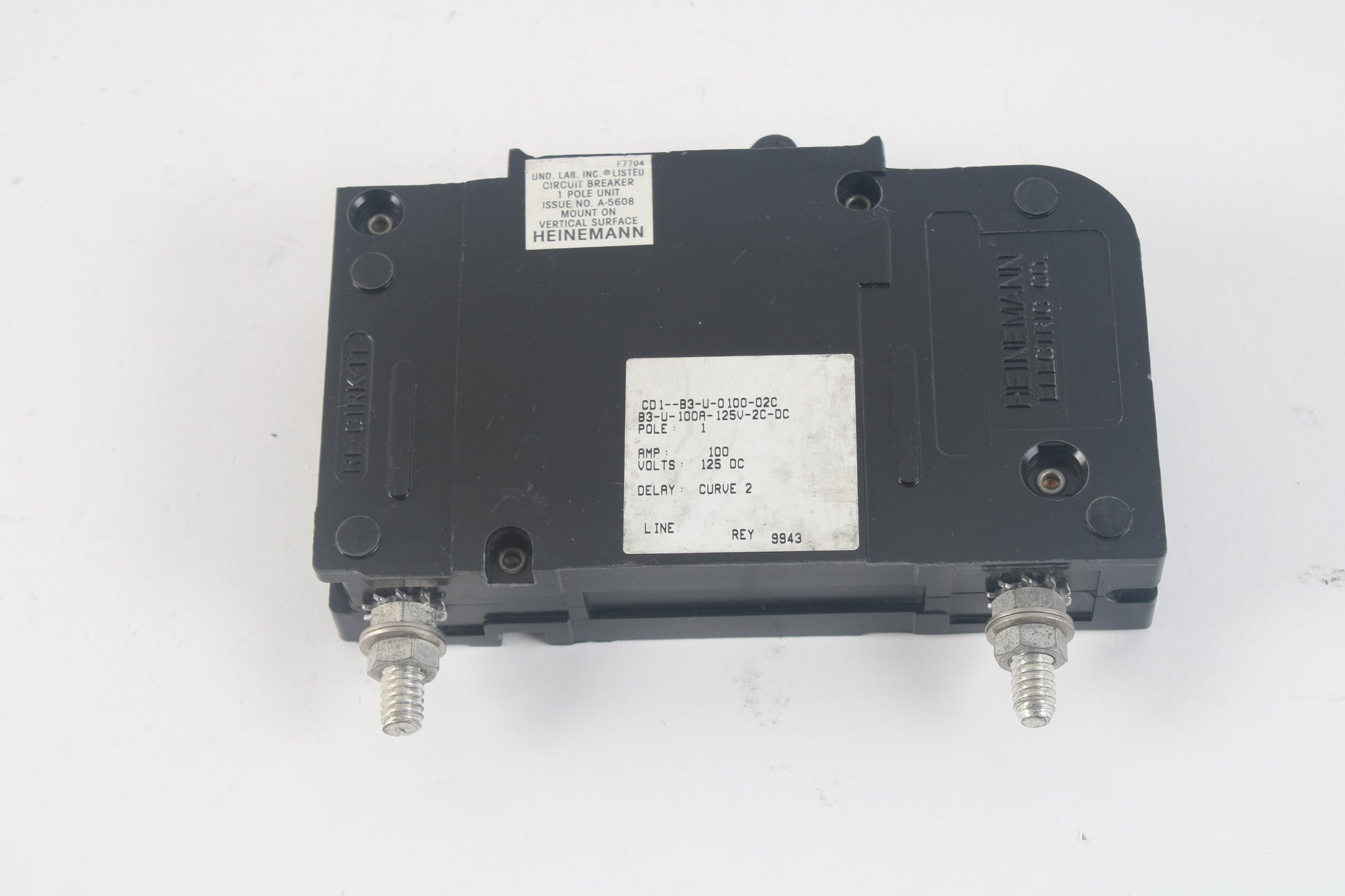 Heinemann CD1--B3-U-0100-02C 100A 125VDC Hydraulic Circuit Breaker ...