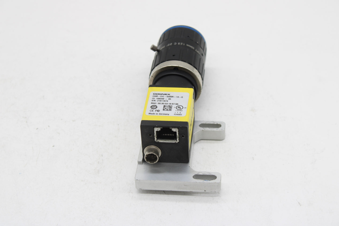 Cognex CAM-CIC-5000R-14-G Industrial Camera W/ OPT OPT-AC5025-5m 50mm ...